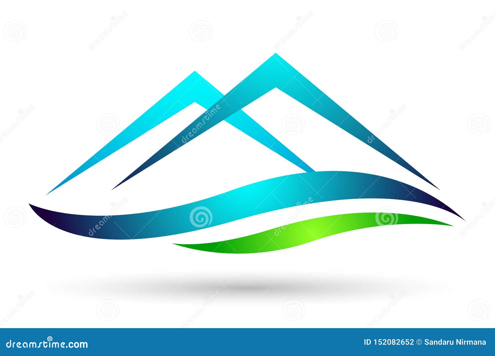 Mountain Range Logo Icons Symbol Logo Design on White Background Stock ...