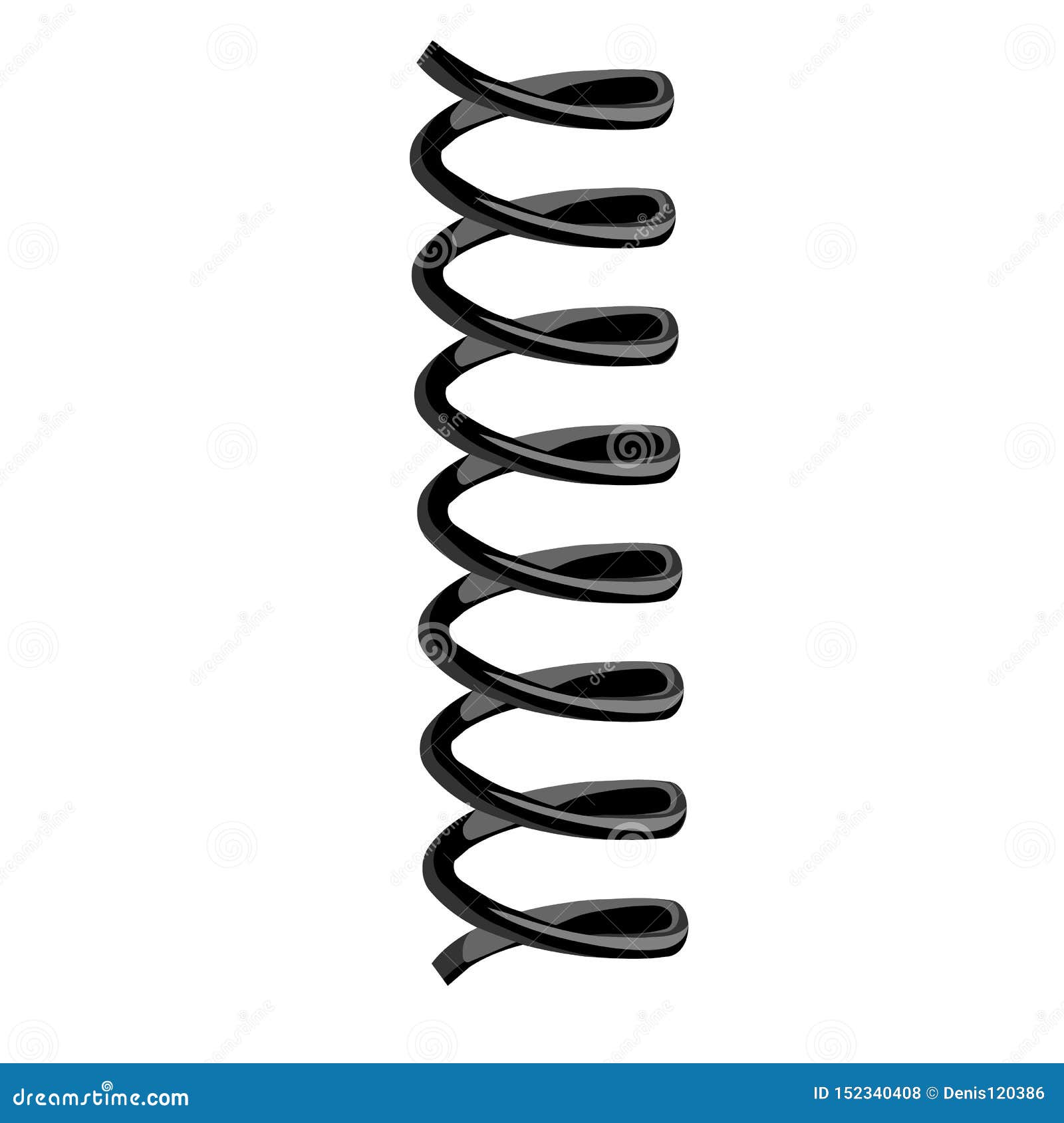 Spiral spring stock vector. Illustration of shock, bend - 152340408