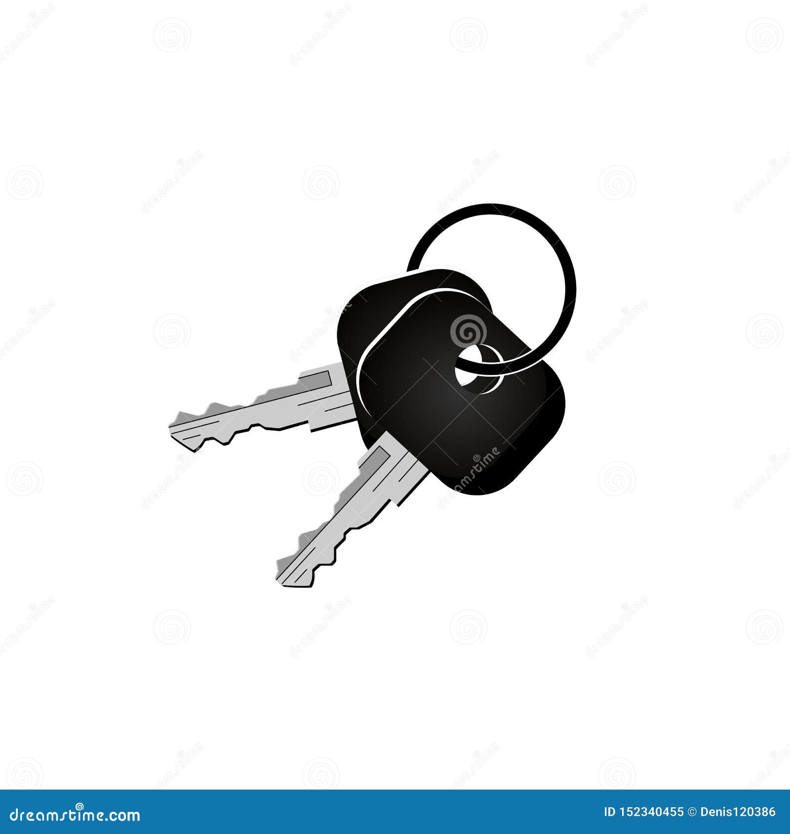 Two Keys, Isolated Vector Graphics Stock Vector - Illustration of ...