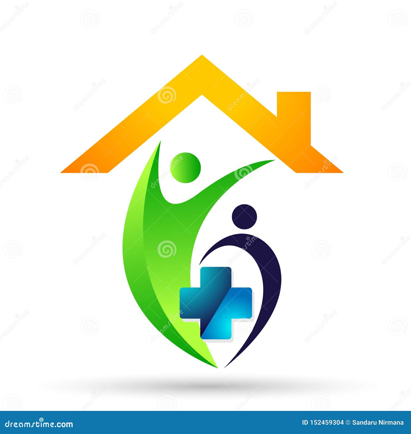 Medical Health Family Care Clinic People Healthy Life Care Logo Design ...