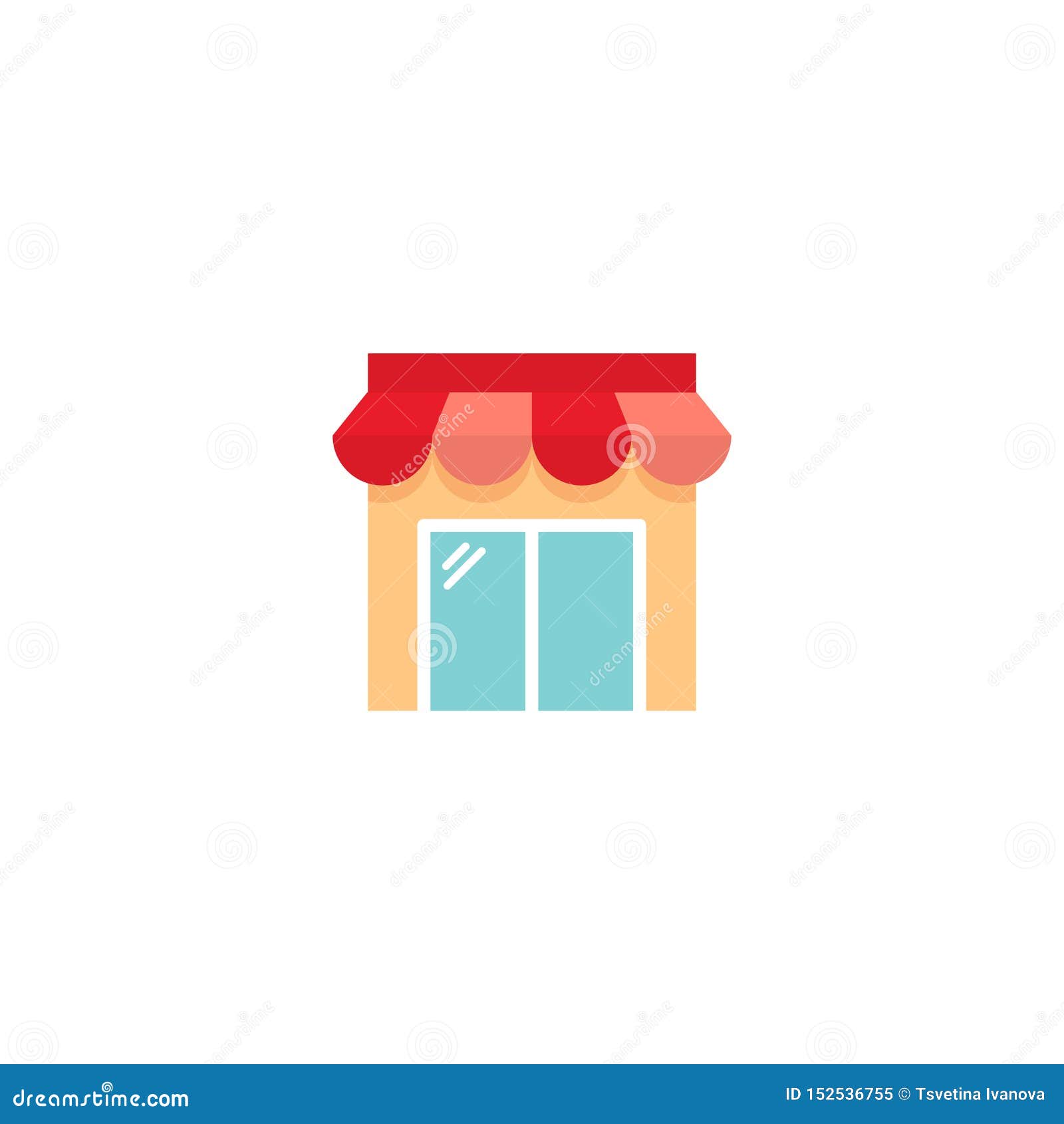 Market or Shop Building Colorful Vector Icon Stock Vector ...