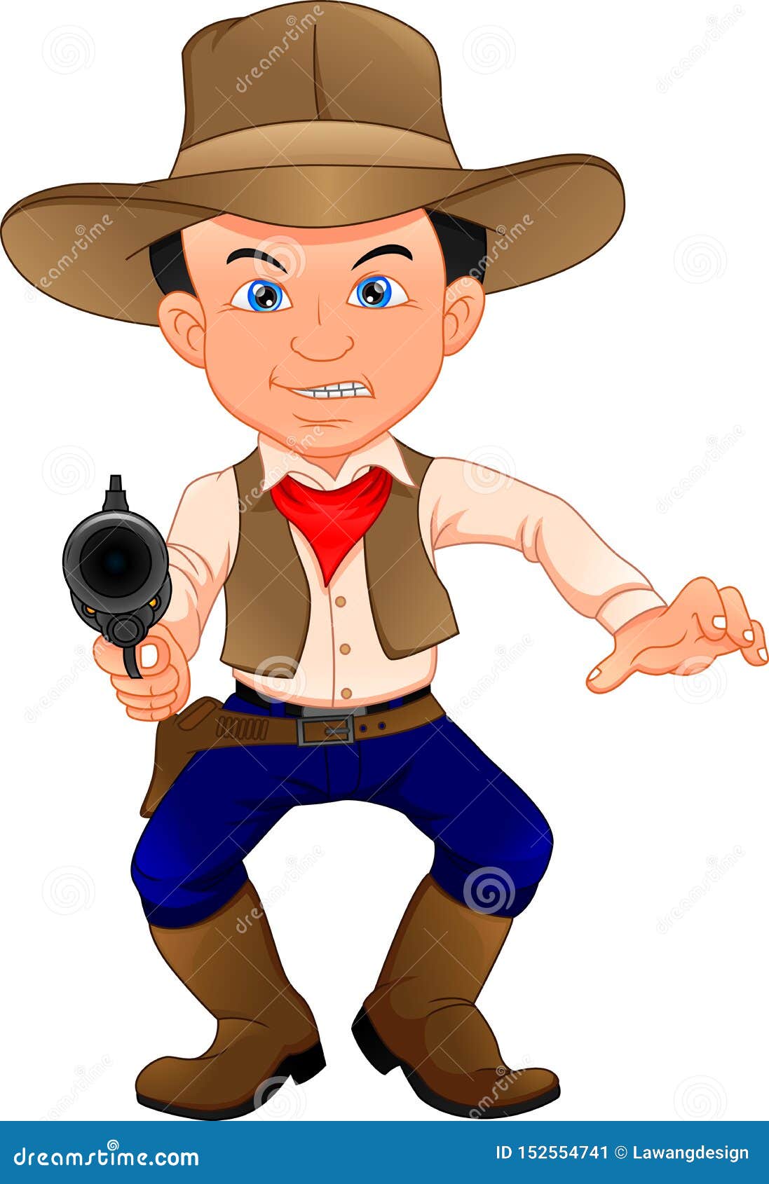 Cute Cowboy Cartoon | CartoonDealer.com #100157283