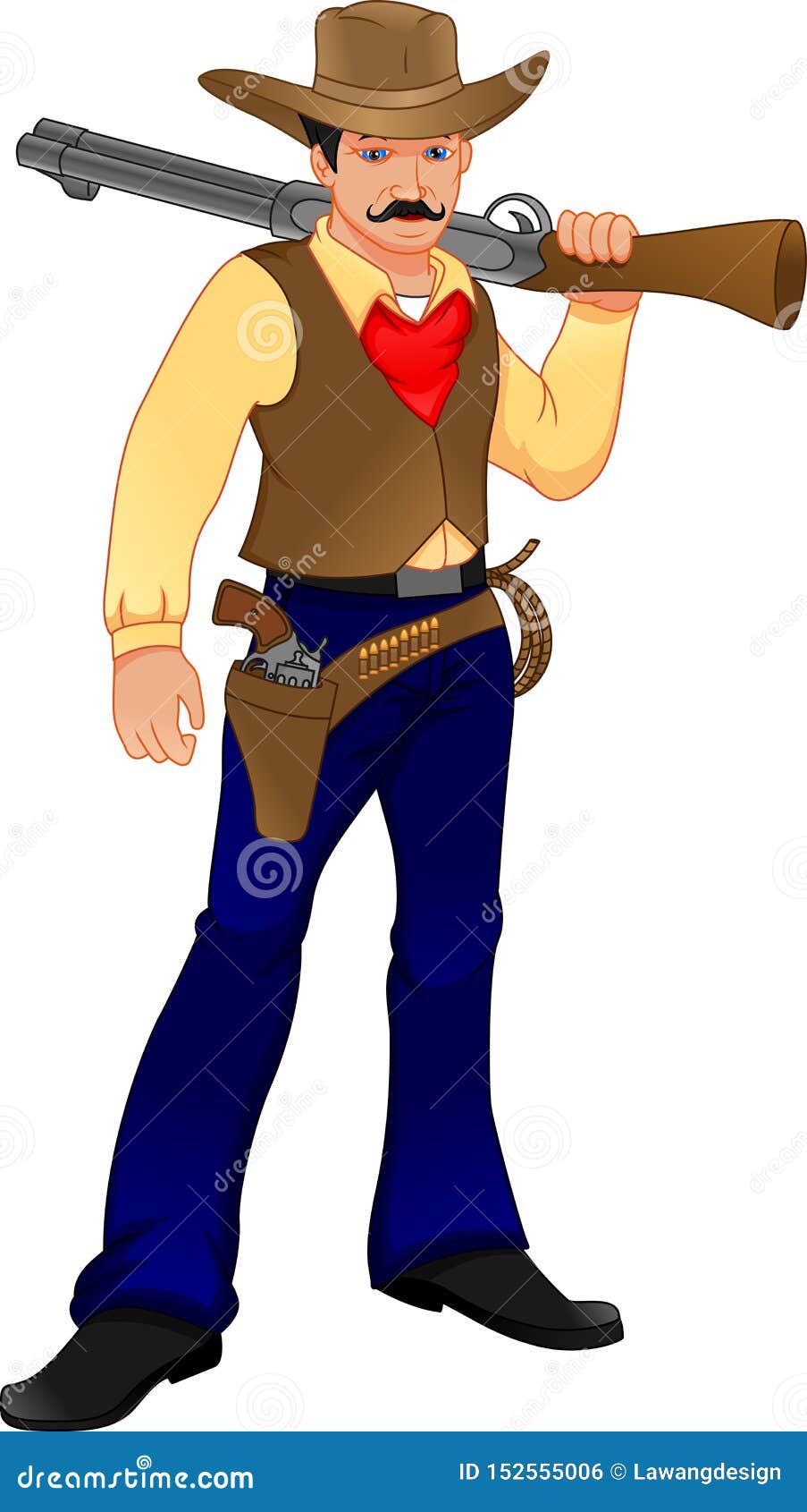 Cute Cowboy Sheriff Poster Cartoon Vector | CartoonDealer.com #85322447