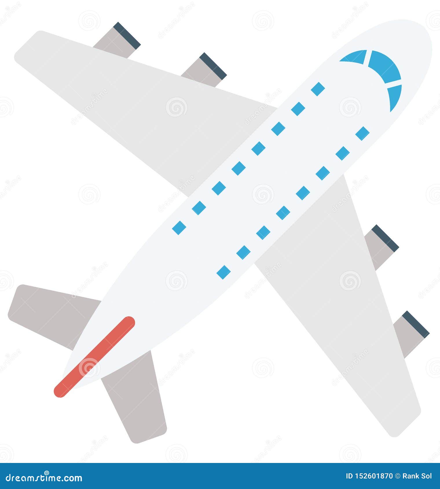 Airplane Color Vector Icon Which Can Easily Modify or Edit Stock Vector ...