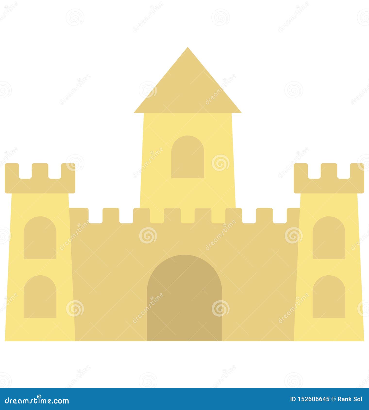 Castle Color Vector Icon Which Can Easily Modify or Edit Stock Vector ...