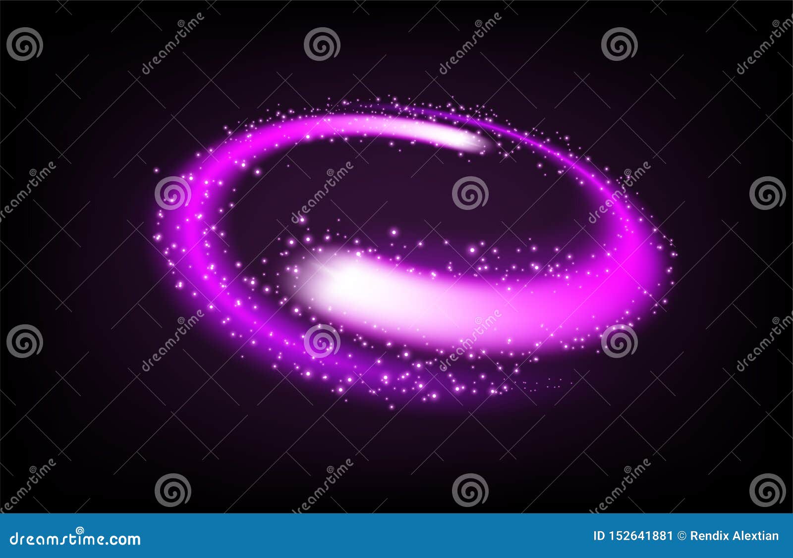 Rotating Violet Light Shiny with Sparkles Flat Perspective View ...