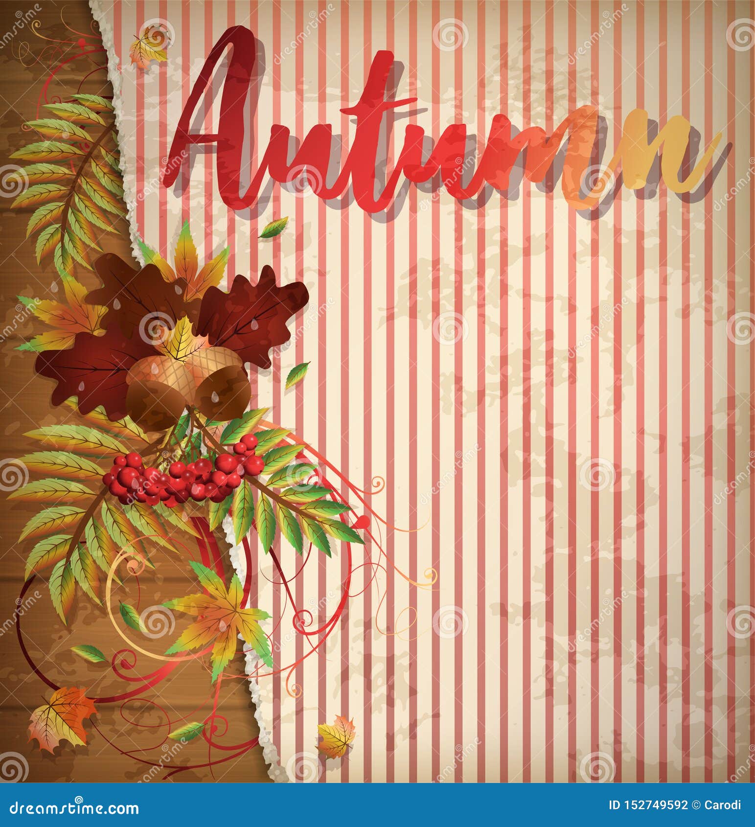 Autumn Invitation Background with Maple Leaves, Vector Stock Vector ...