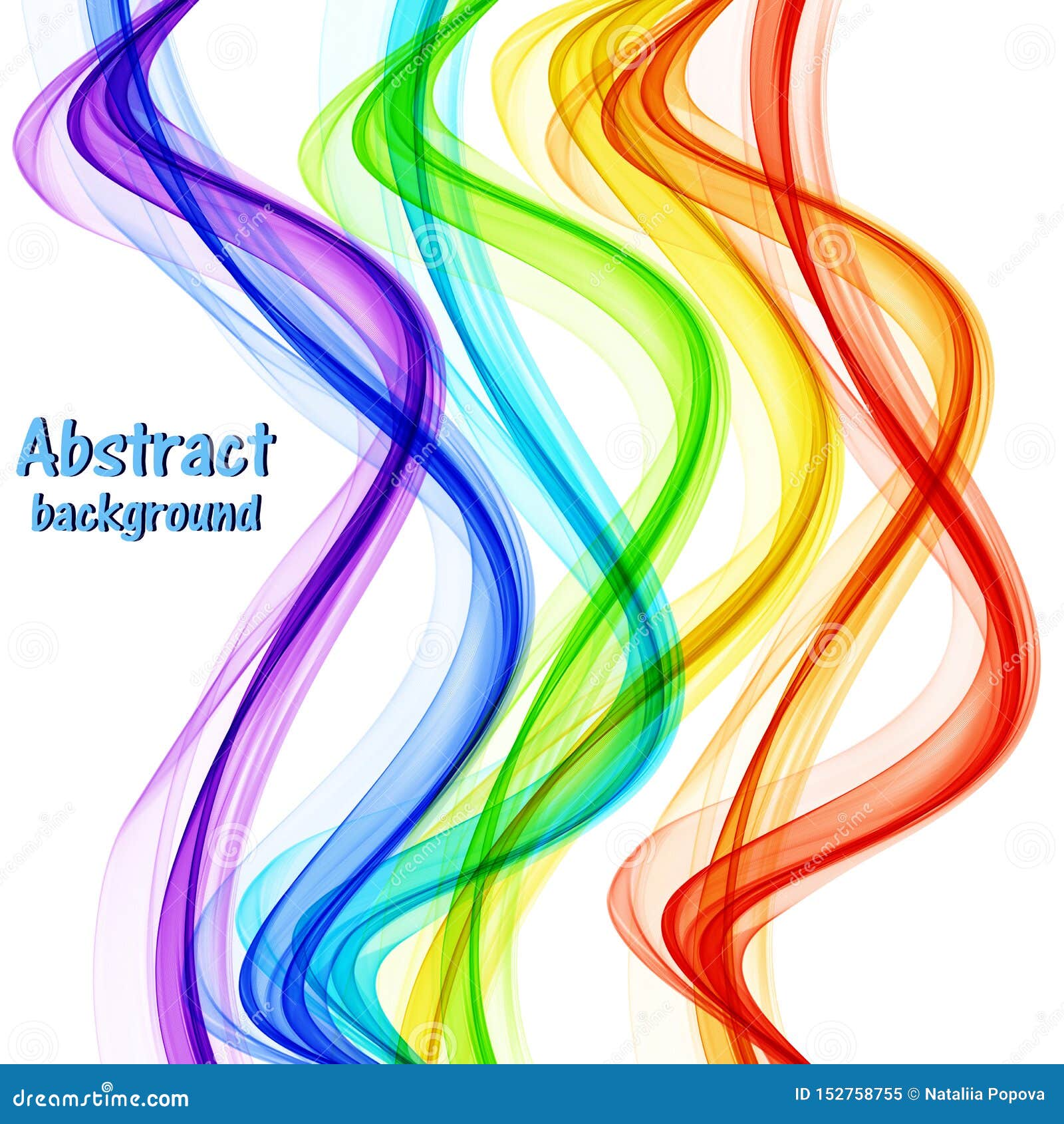 Abstract Bright Rainbow Color Waves Stock Vector - Illustration of ...