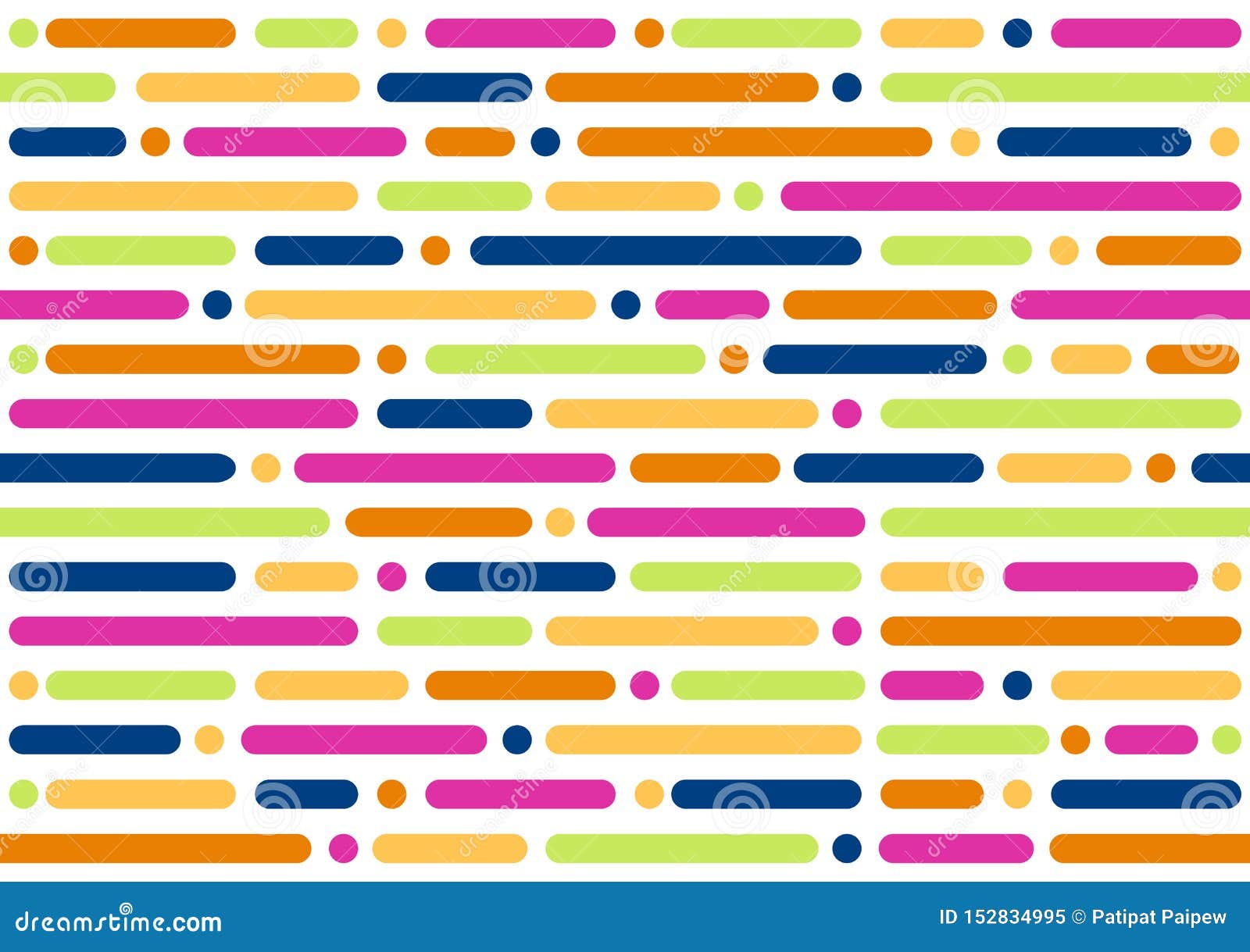 Seamless Pattern of Colorful Circle and Geometric Round Shape on White ...