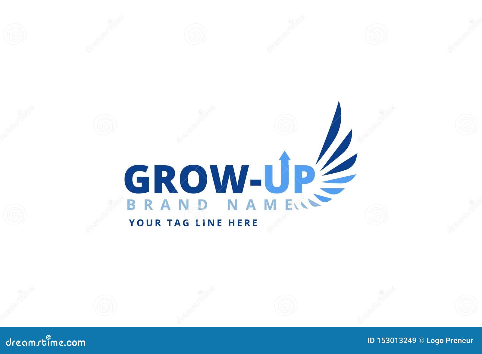 Grow up vector logo design stock vector. Illustration of building ...