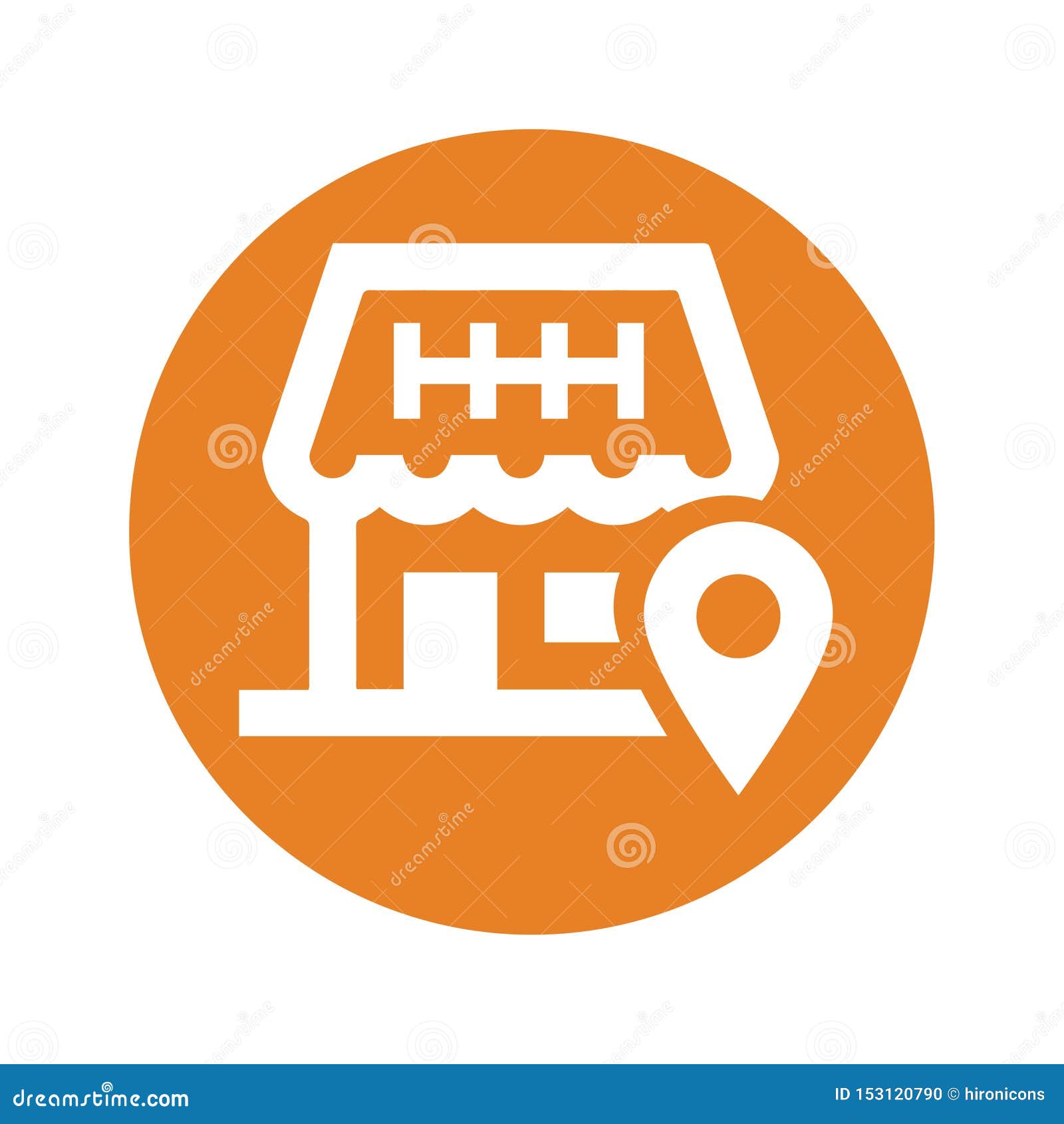 Store Location Icon / Shop Location Stock Illustration - Illustration ...