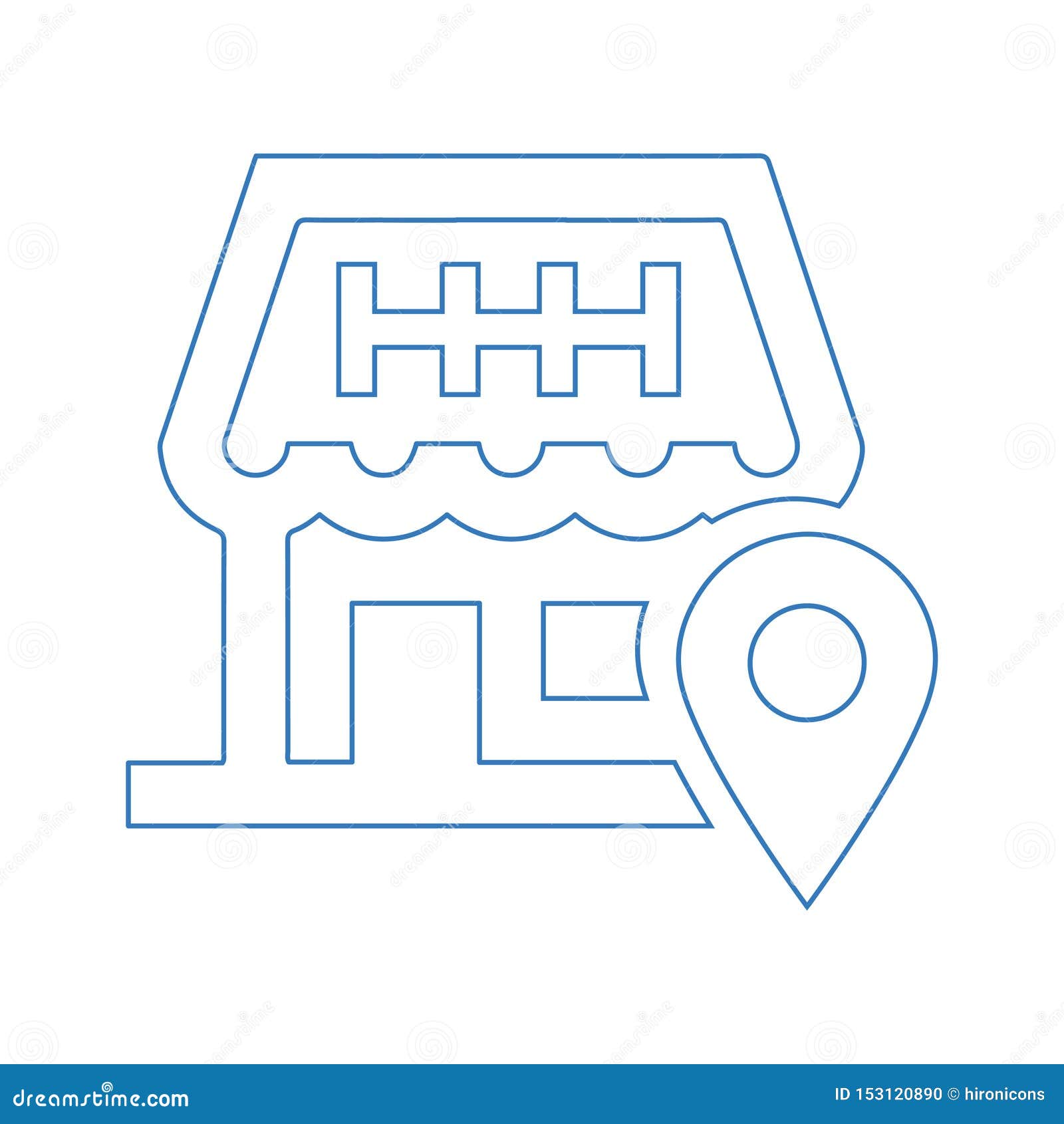 Store Location Icon / Shop Location Stock Vector - Illustration of ...