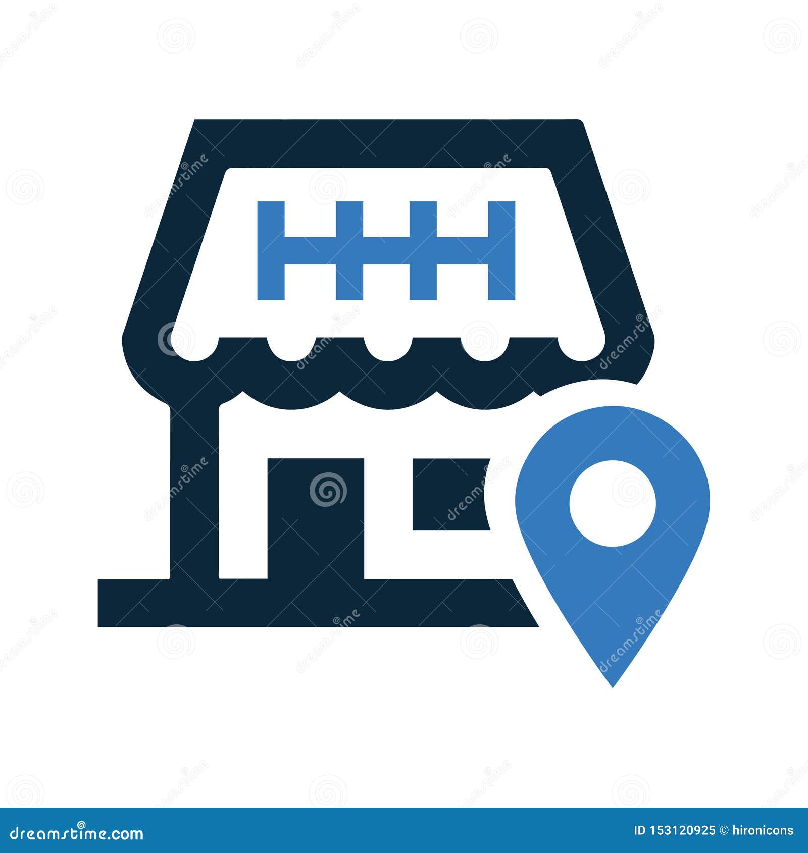 Store Location Icon / Shop Location Stock Illustration - Illustration ...