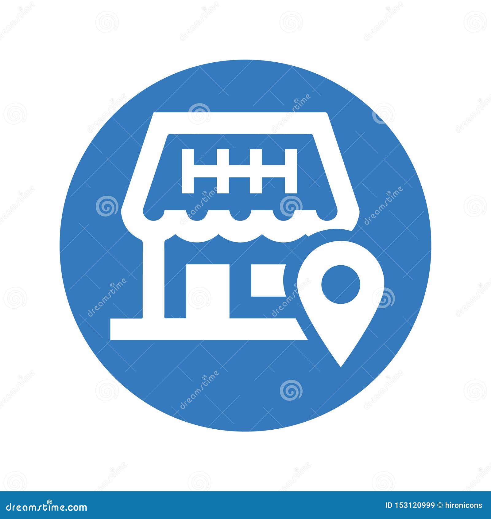 Store Location Icon / Shop Location Stock Illustration - Illustration ...