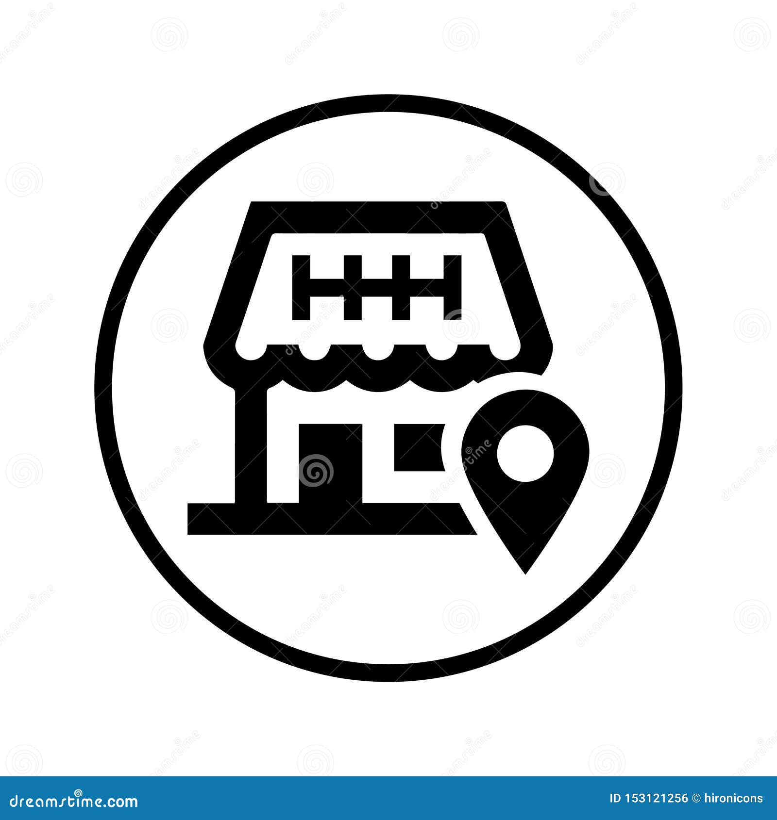 Store Location Icon / Shop Location Stock Illustration - Illustration ...