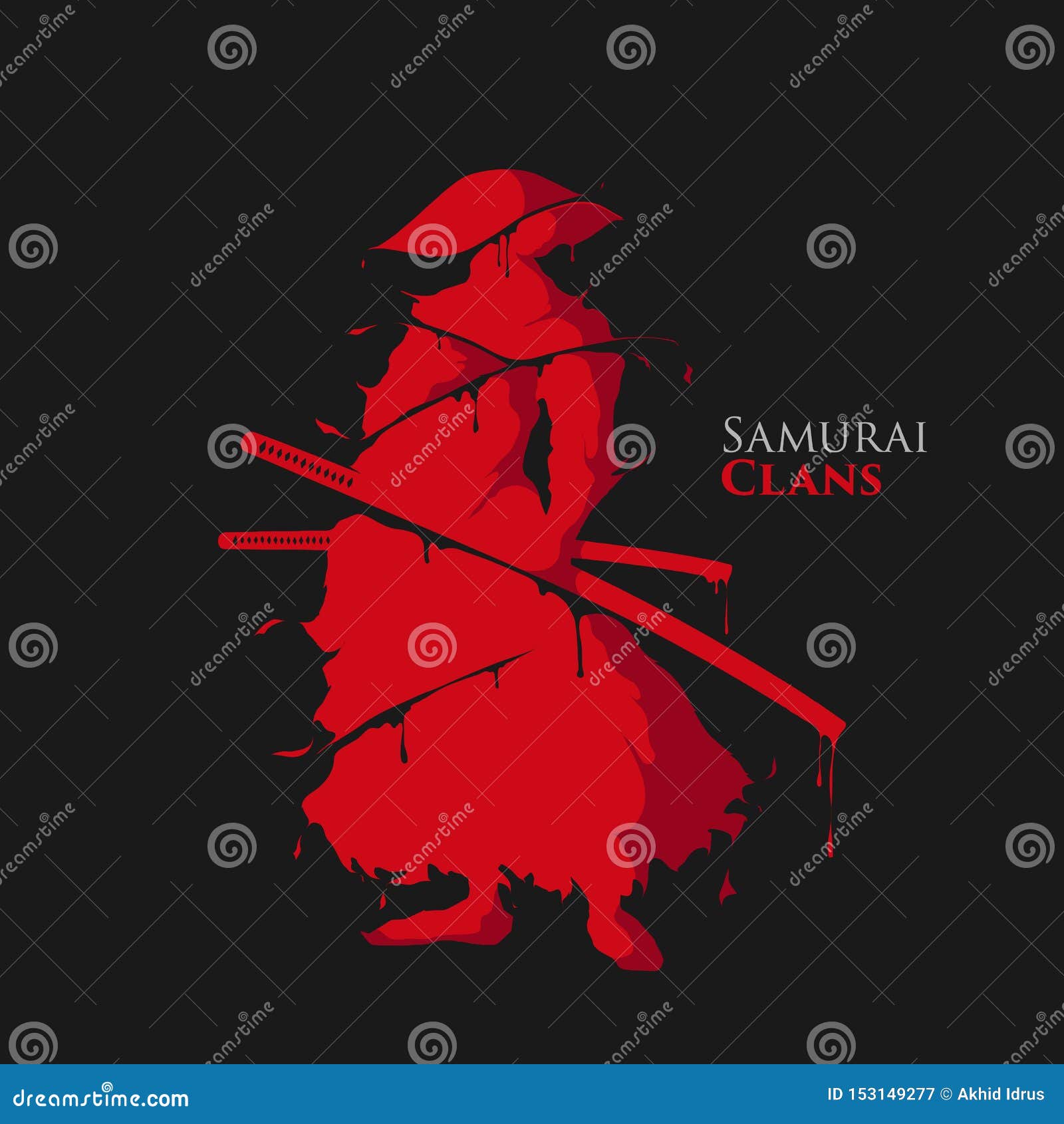 Samurai warrior splash stock illustration. Illustration of design ...
