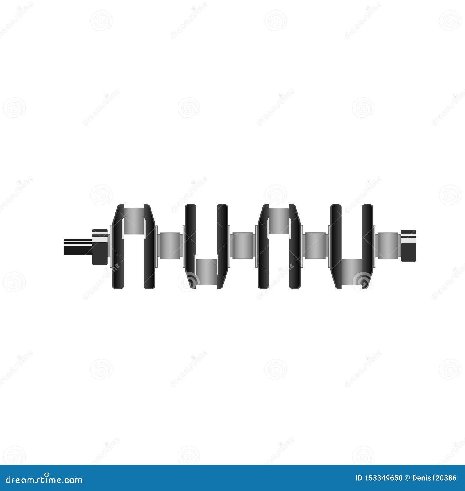 Crankshaft, White Background Stock Vector - Illustration of cycle ...