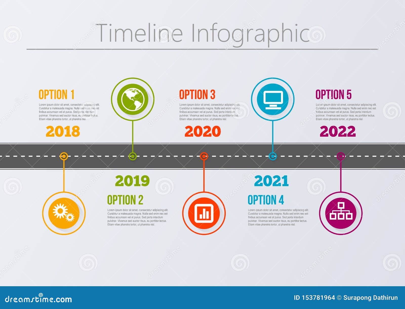 Business Data Visualization. Timeline Infographic Icons Designed for ...