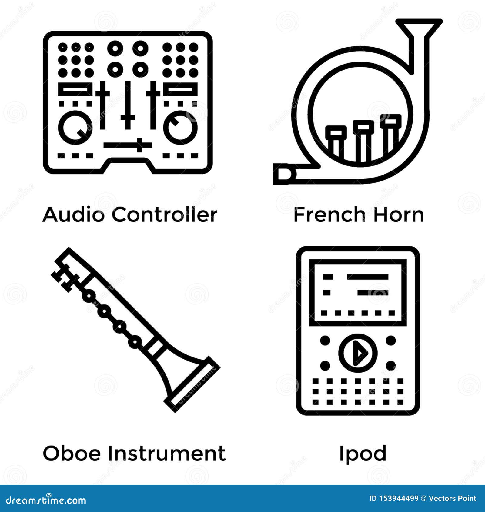 Musical Instrument Icons stock vector. Illustration of music - 153944499