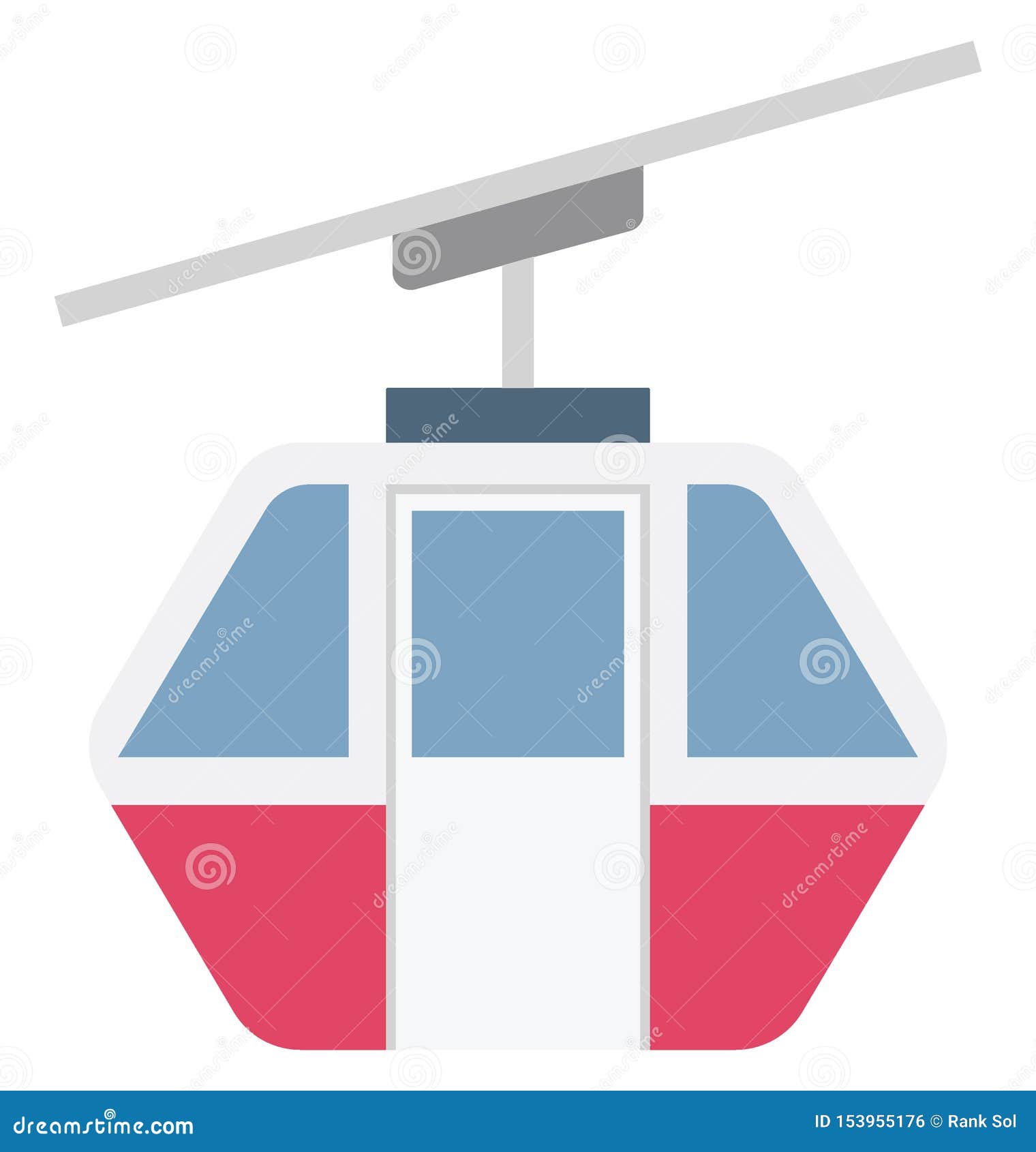 Ropeway Color Vector Icon Which Can Easily Modify or Edit Stock Vector ...