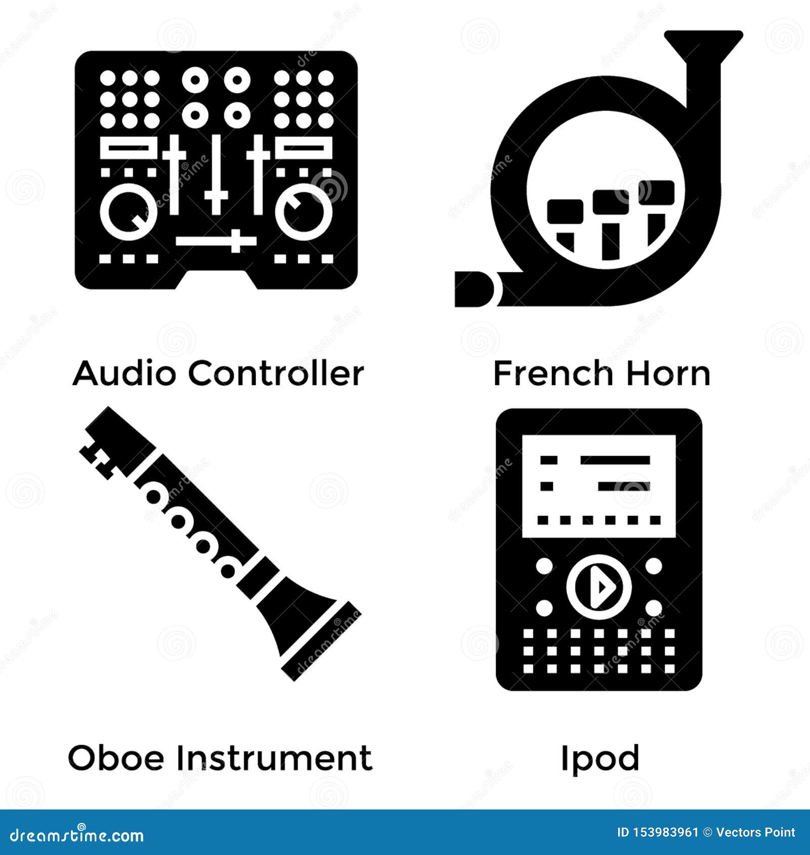 Musical Instrument Icons stock vector. Illustration of brass - 153983961