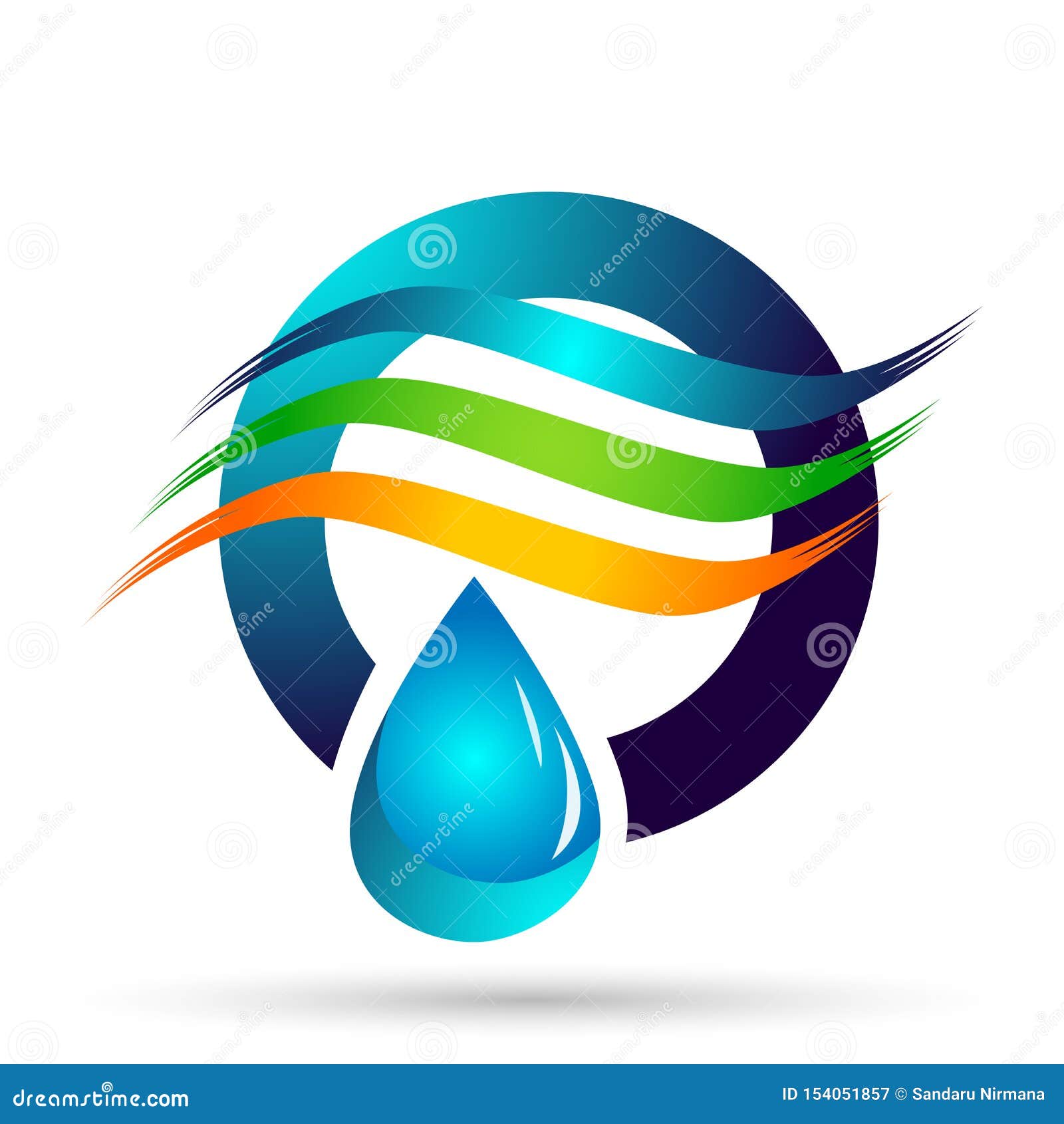 Water Drop Save Water Globe People Life Care Logo Concept of Water Drop ...