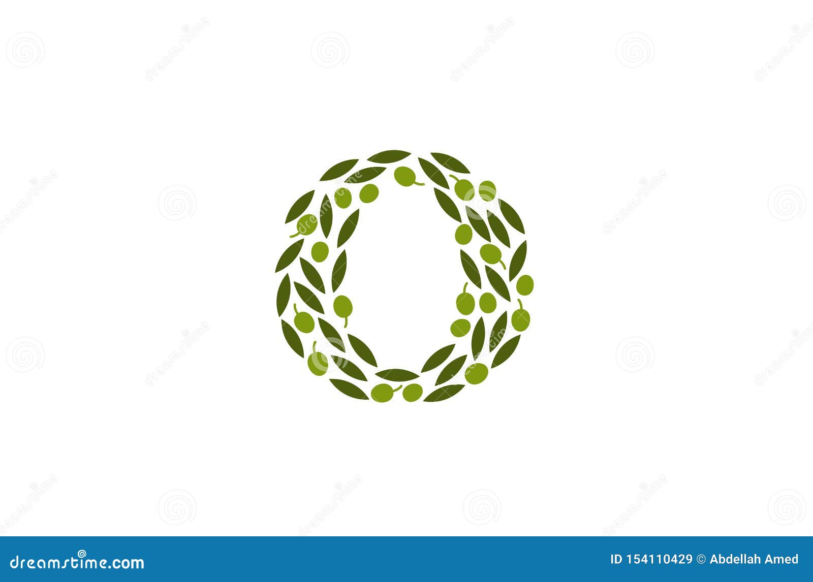 Letter O Olive English Alphabet Tracing Coloring Book Page. Vector ...