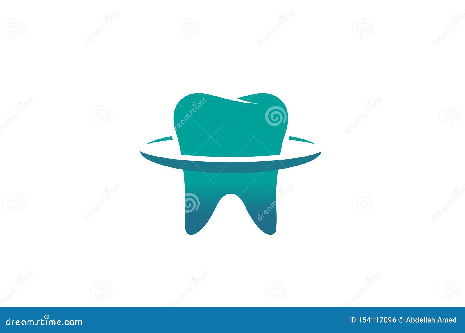 Creative Abstract Blue Dental Tooth Logo Design Vector Symbol ...