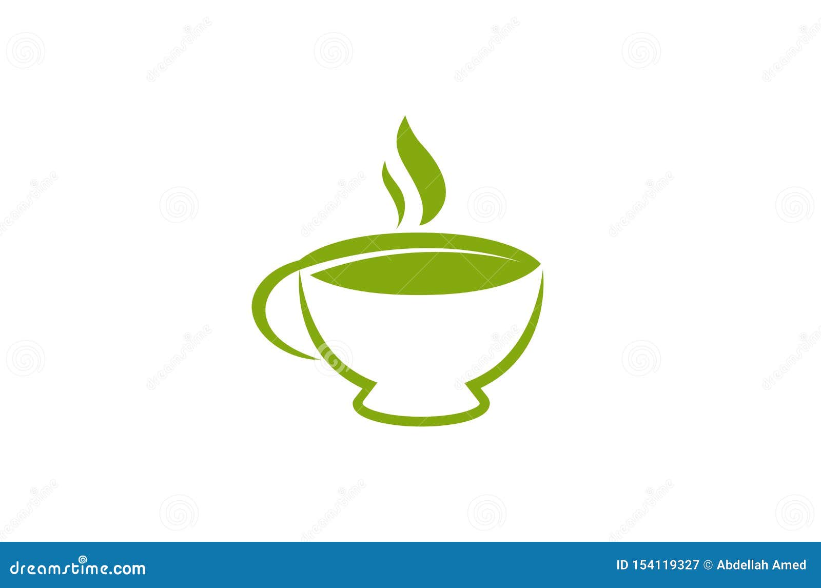 Creative Abstract Tea Cup Leaf Logo Design Vector Symbol Illustration ...