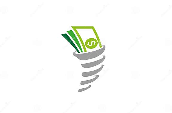 Creative Abstract Money Cash Storm Logo Design Vector Symbol ...