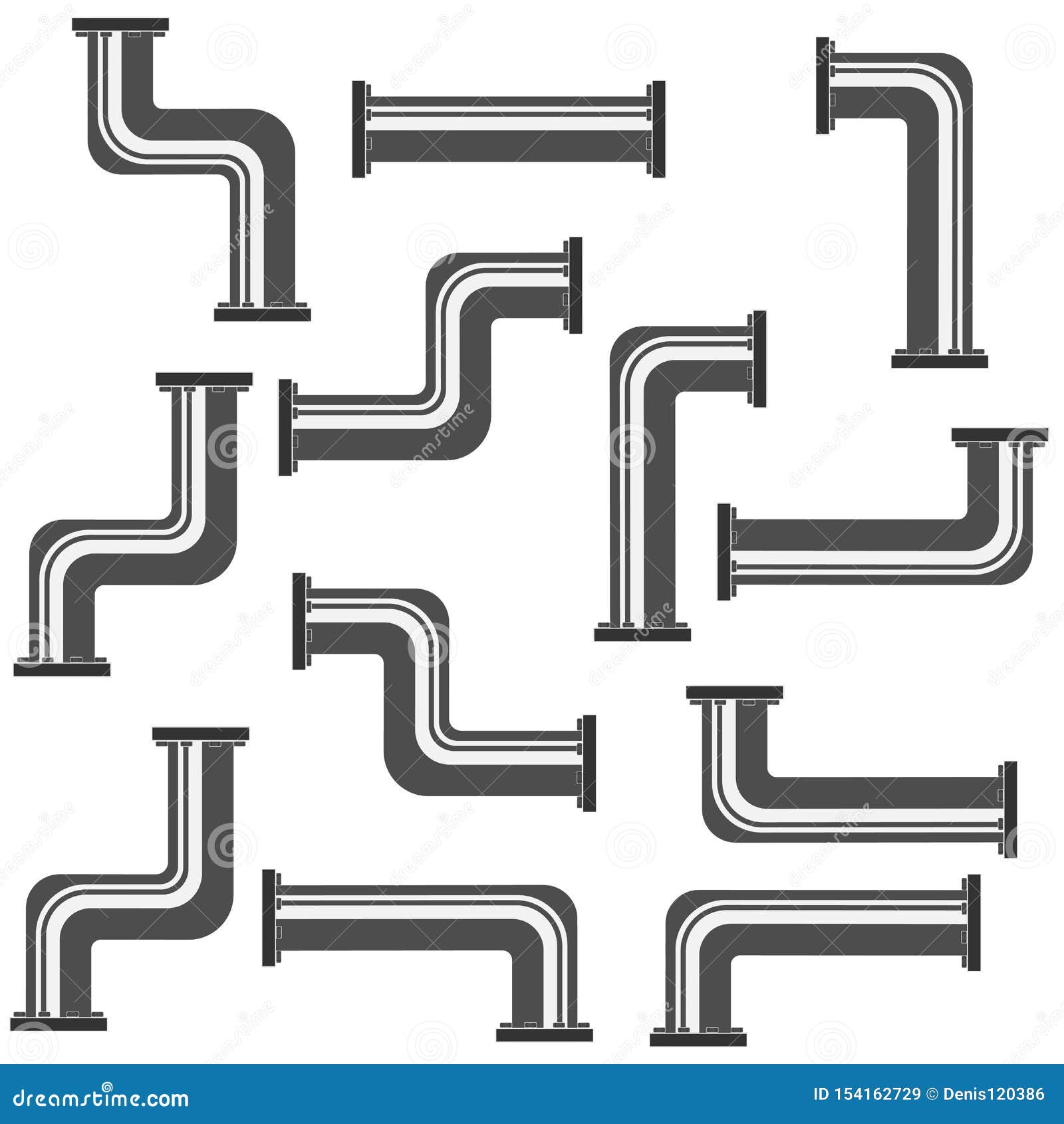 Pipeline stock vector. Illustration of drain, elements - 154162729