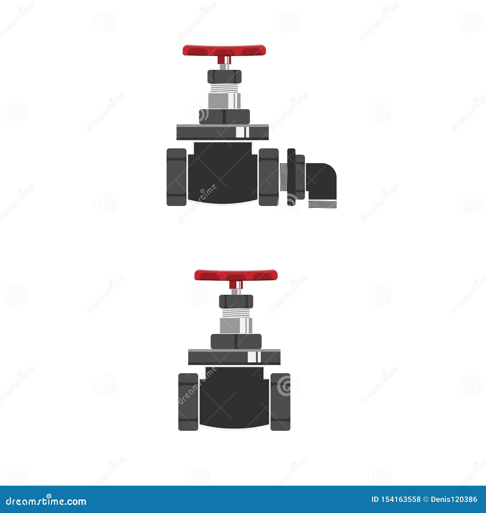 Faucet stock vector. Illustration of valve, fittings - 154163558