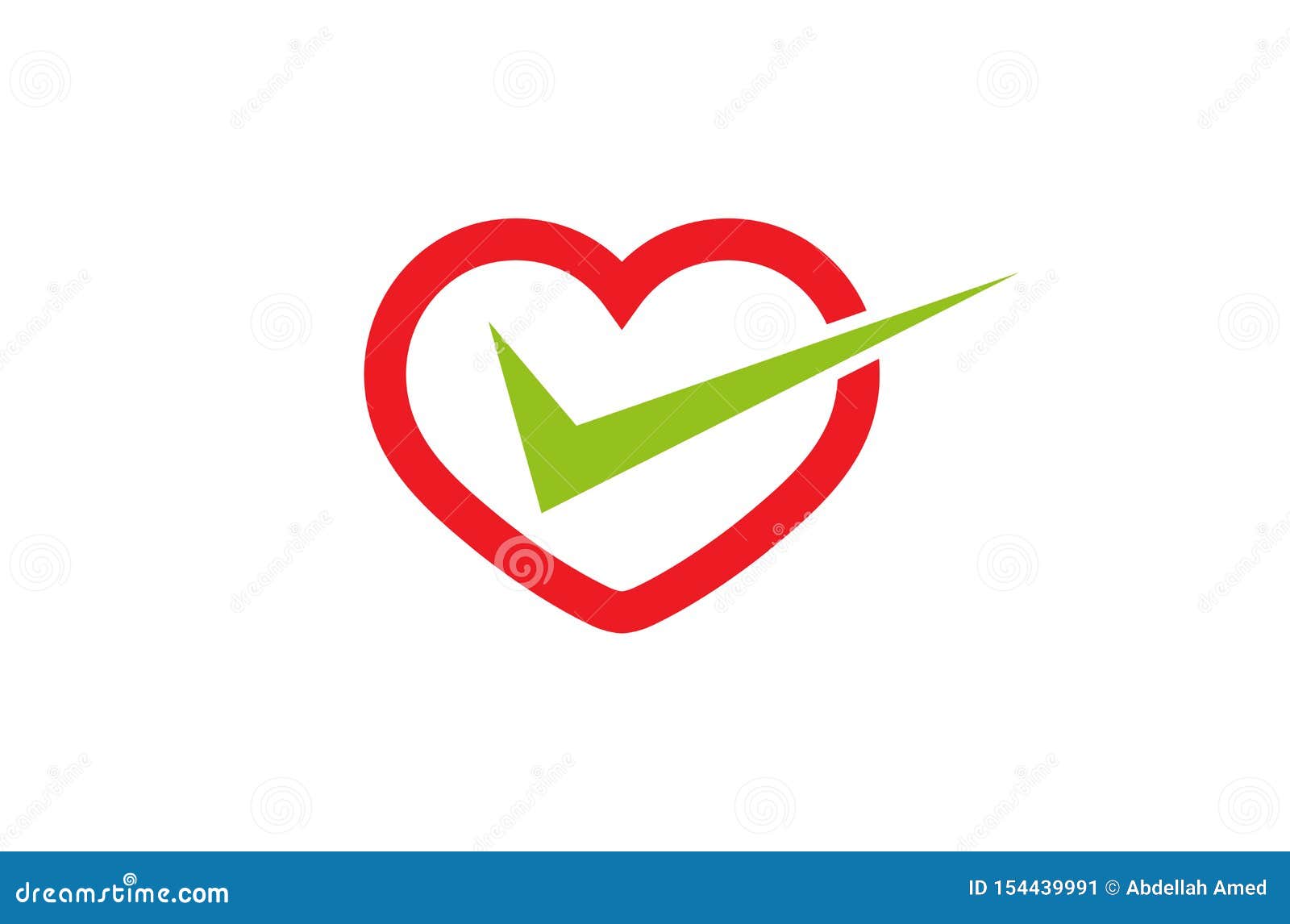 Heart With Check Mark Cartoon Vector | CartoonDealer.com #126617703