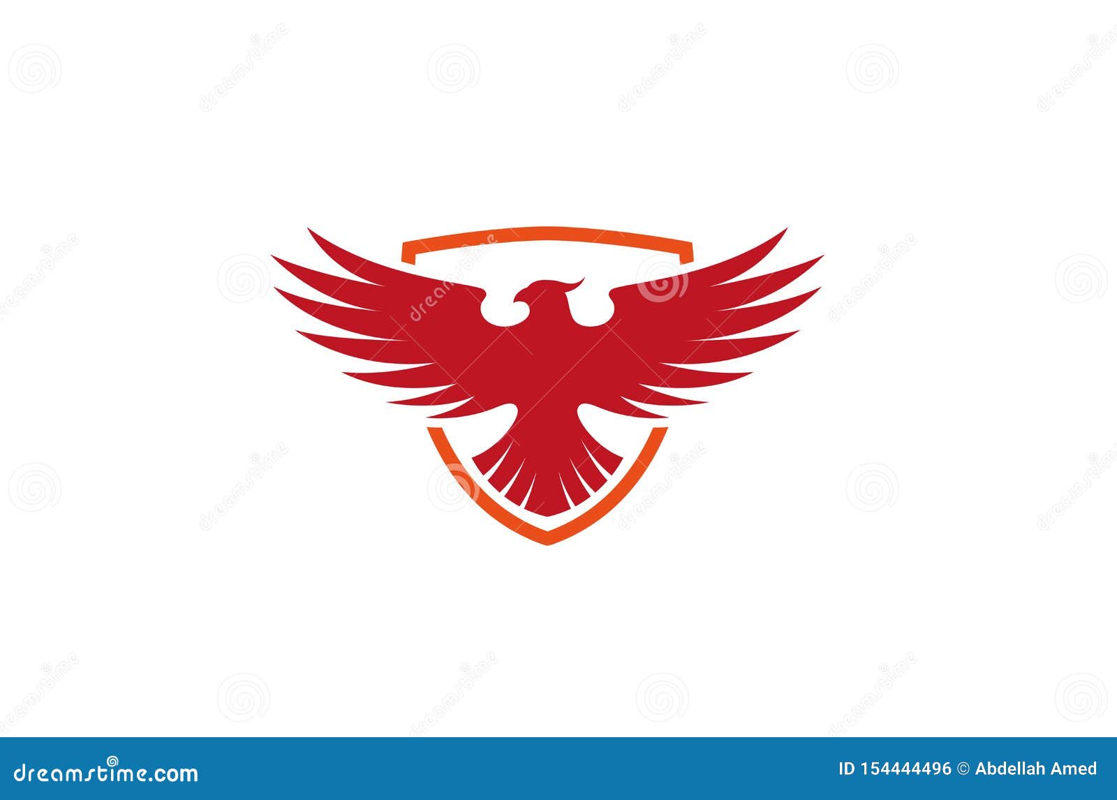Creative Pheonix Shield Logo Design Vector Symbol Illustration Stock ...