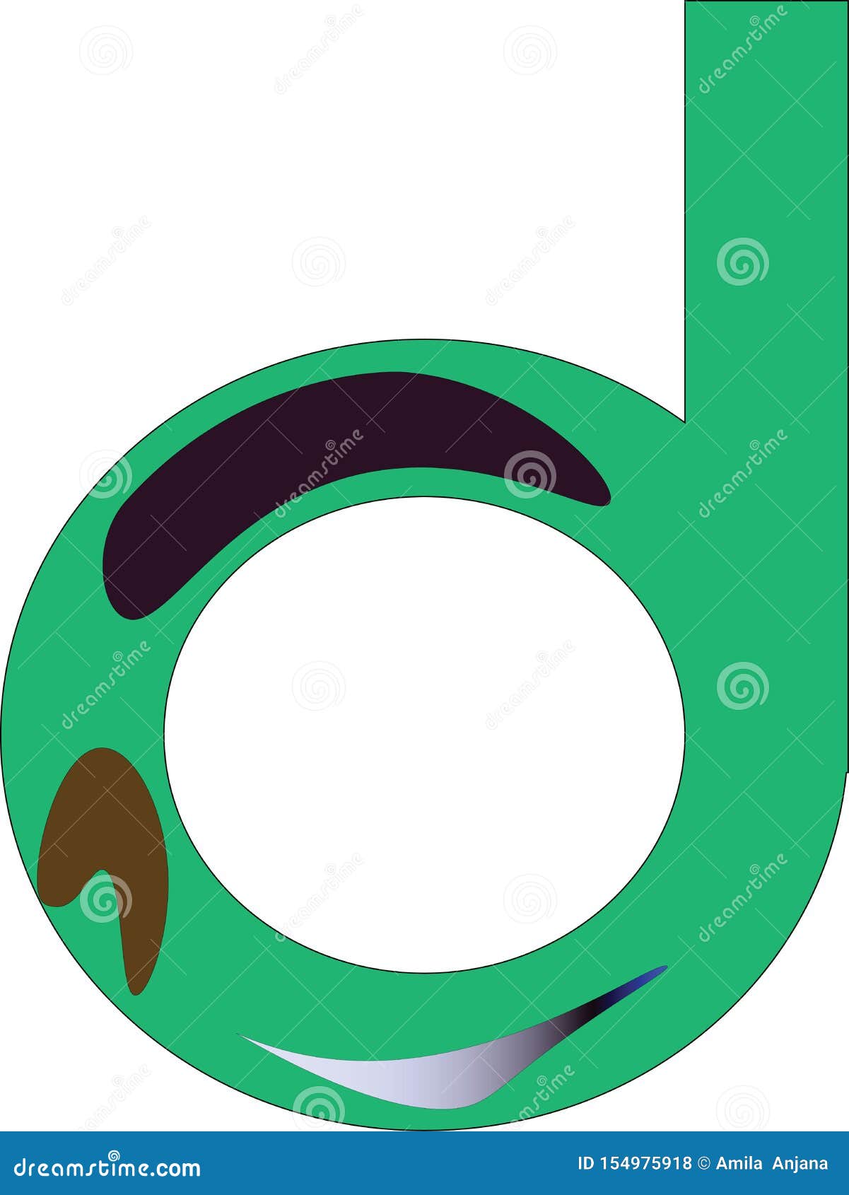 Green Color Logo Digital Image Stock Illustration - Illustration of ...