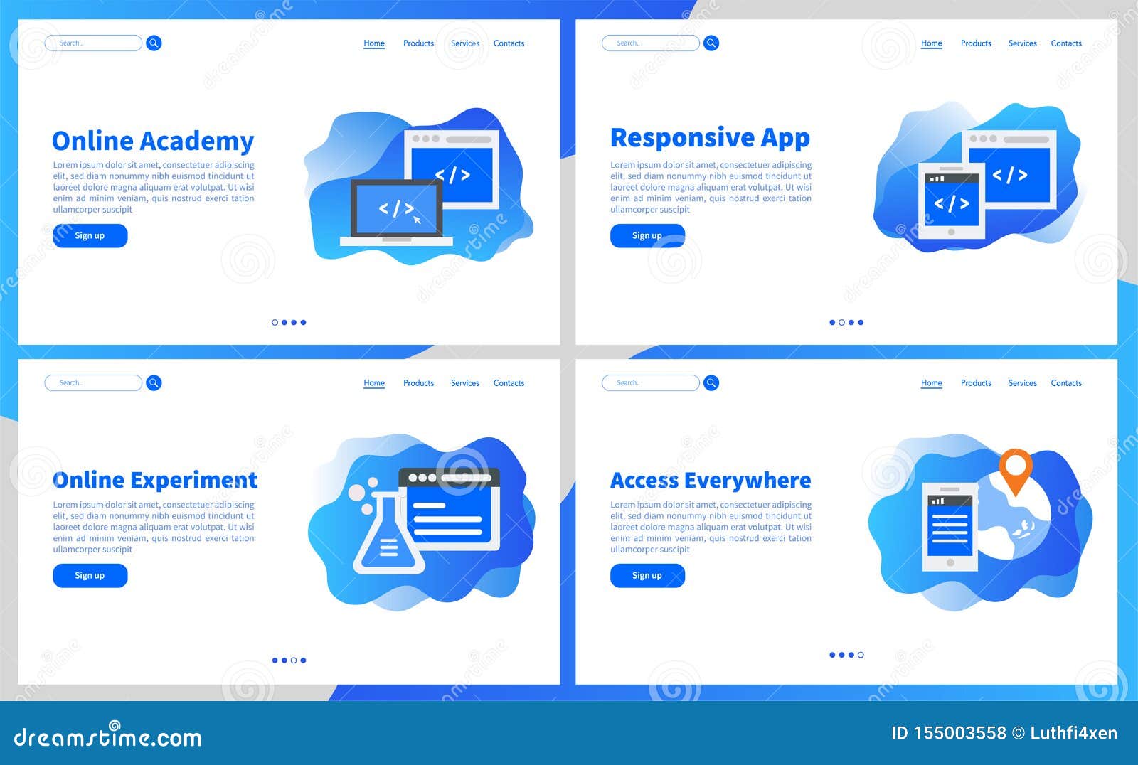 Online Academy or Online Education Apps Simple User Interface UX, UI ...