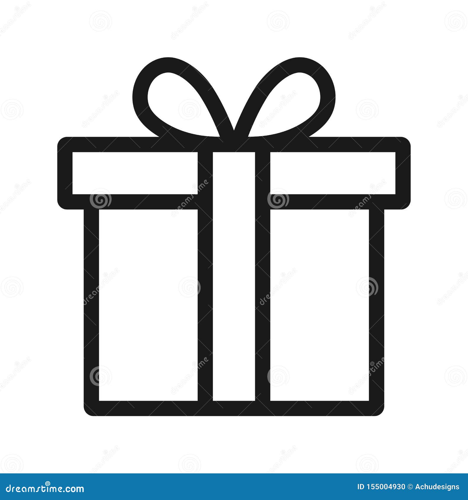 Gift box line icon stock vector. Illustration of banner - 155004930