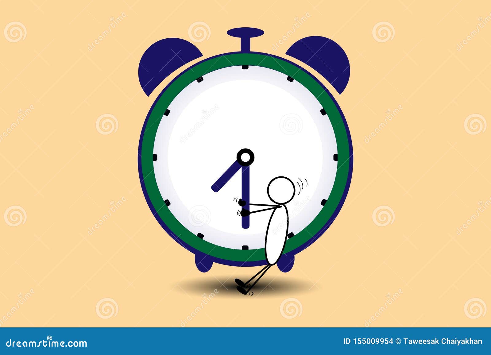 Clock, the Time and Movement Stock Illustration - Illustration of ...