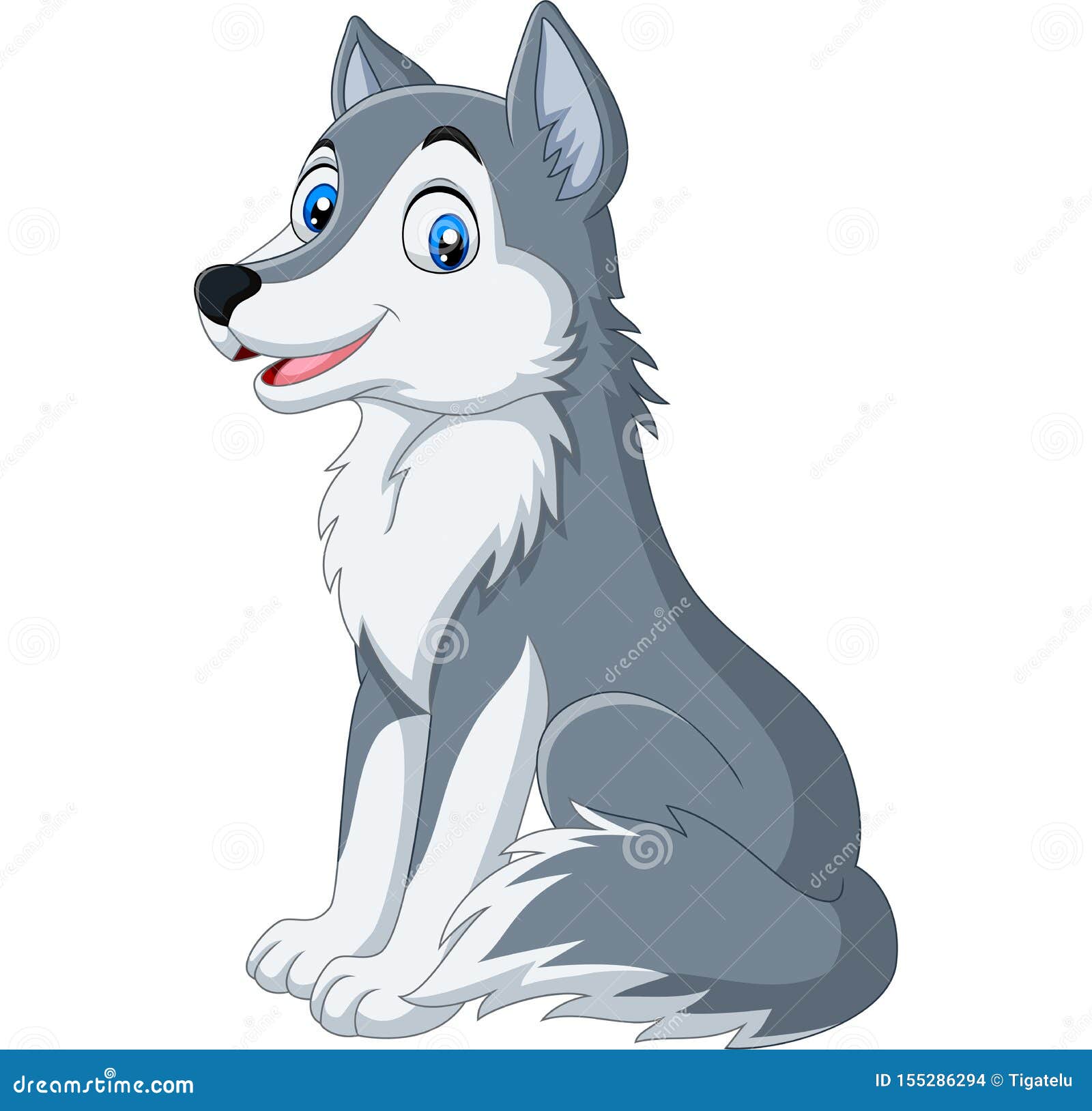 Cartoon Wolf Jumping Stock Illustration | CartoonDealer.com #92663614