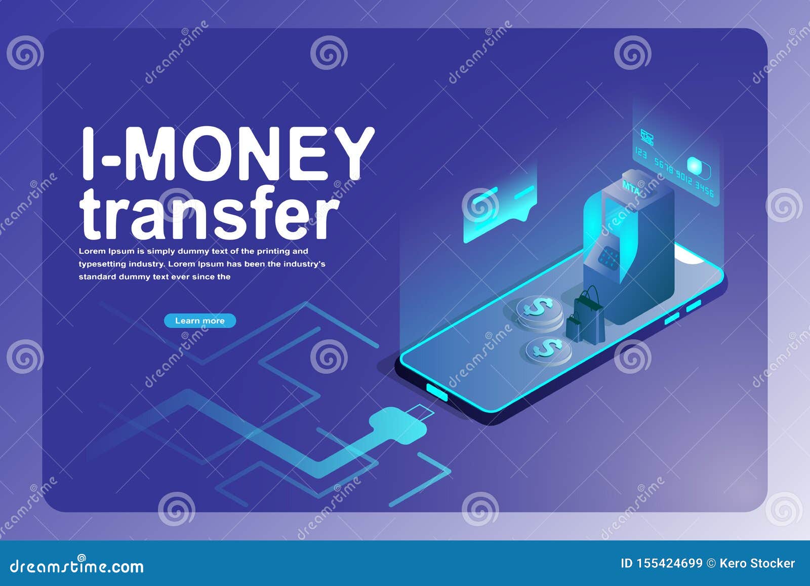 Mobile Money Transfer Banking Business and Financial Landing Page ...