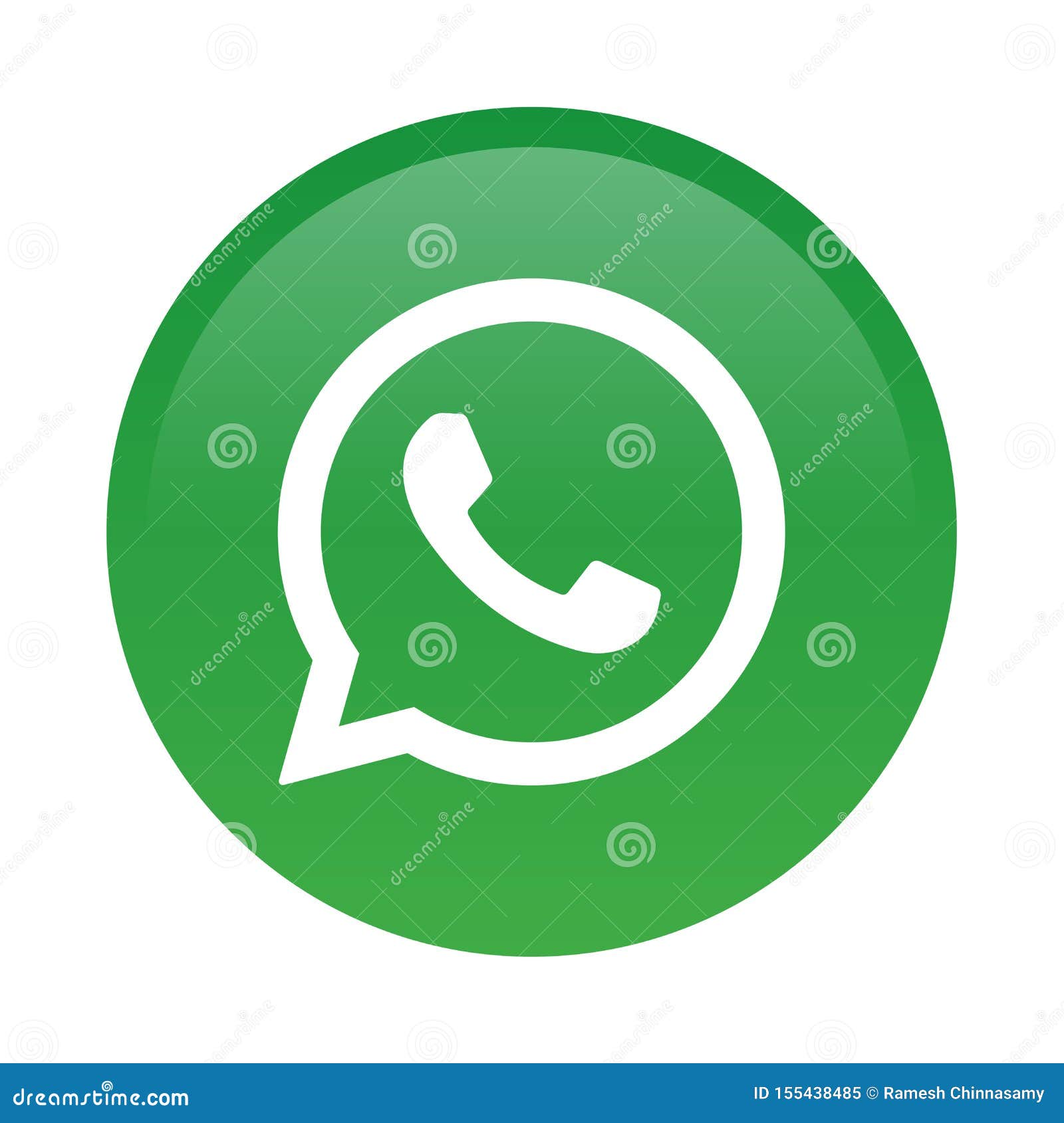Whatsapp Social Media Icon Button Editorial Image - Illustration of ...
