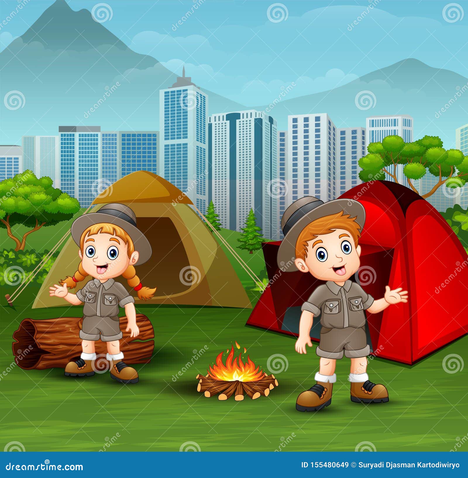 Kids Explorer Illustration | CartoonDealer.com #99772736