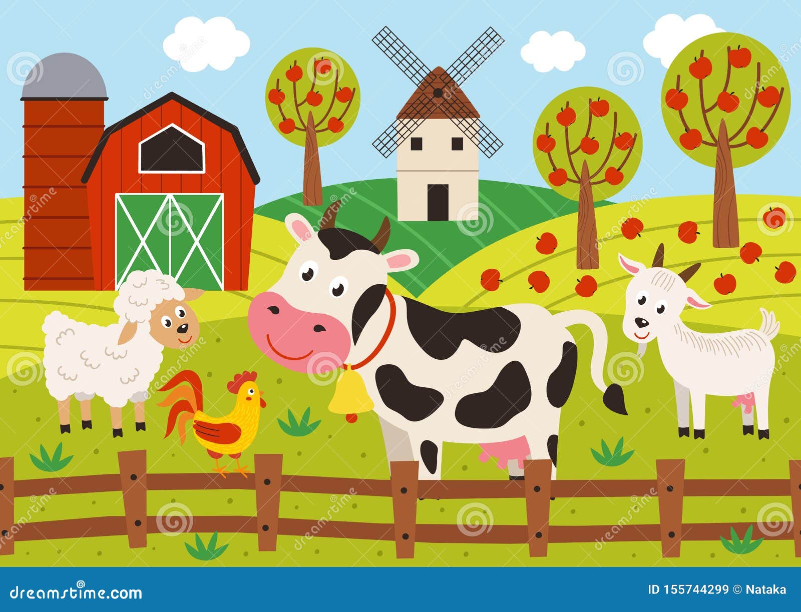 Barnyard Cartoon Vector | CartoonDealer.com #21872741