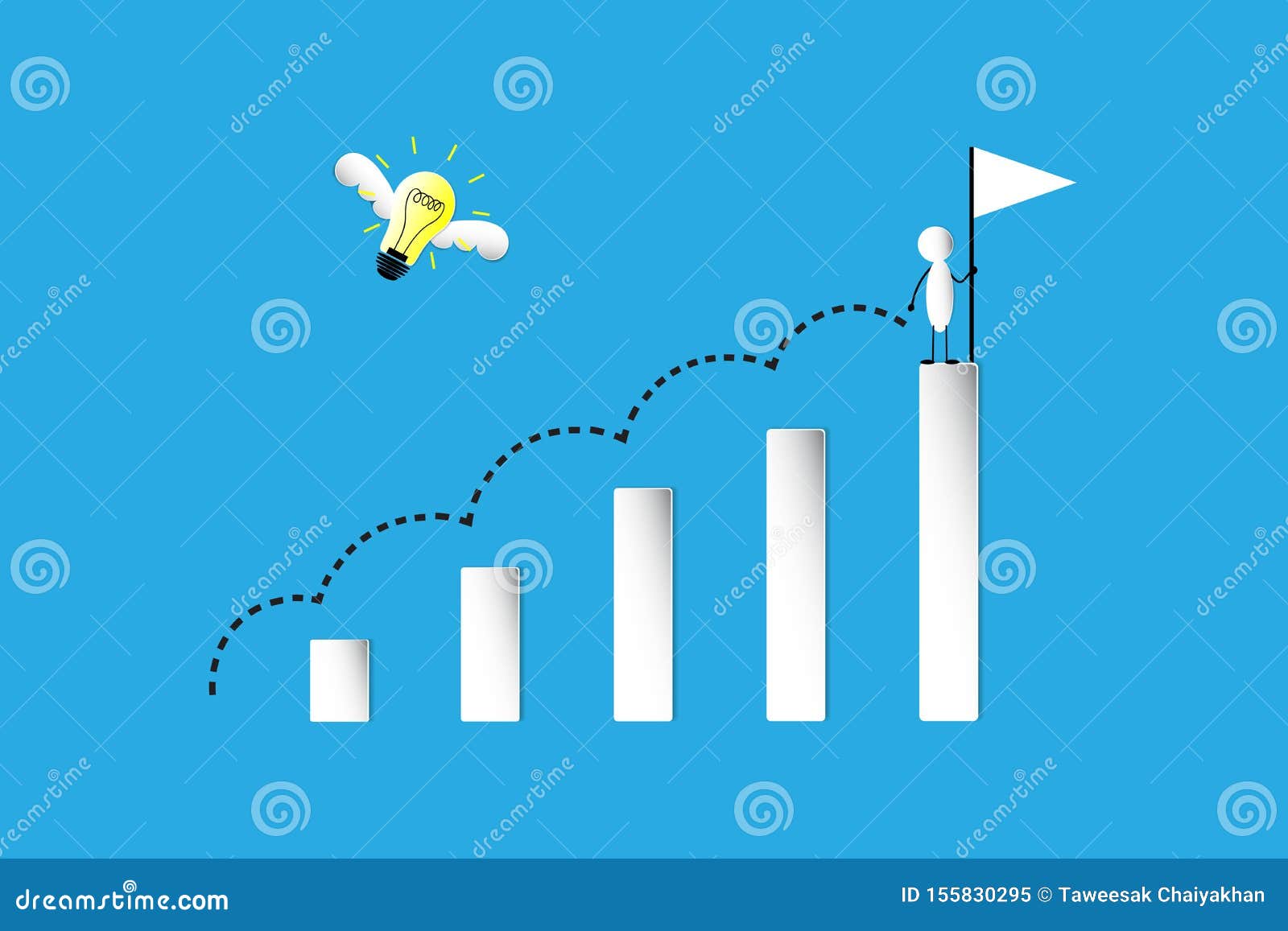 Graph,idea, Thinking and Leader Concept Stock Illustration ...
