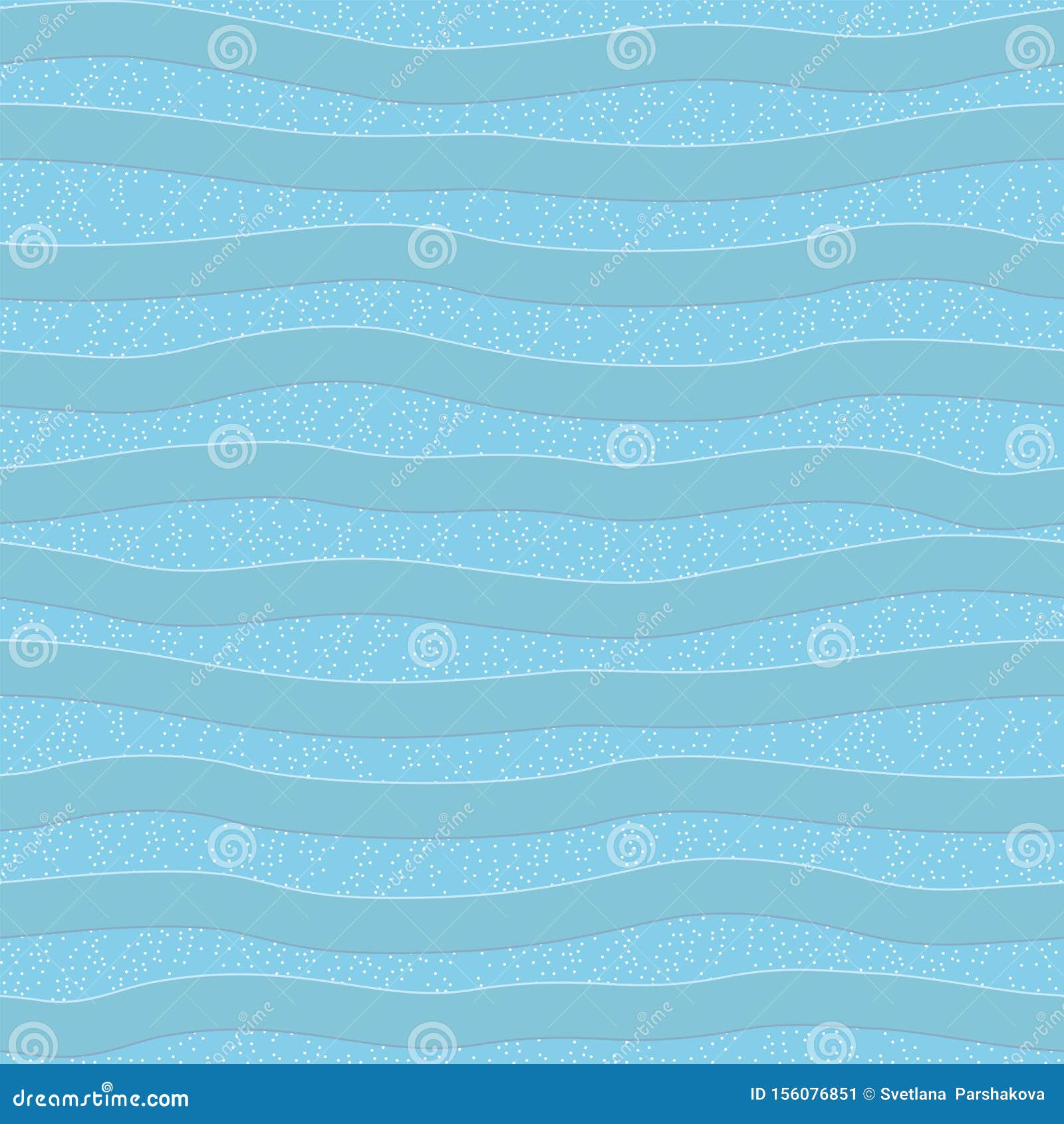Seamless Pattern with Blue Wavy Stripes Stock Vector - Illustration of ...