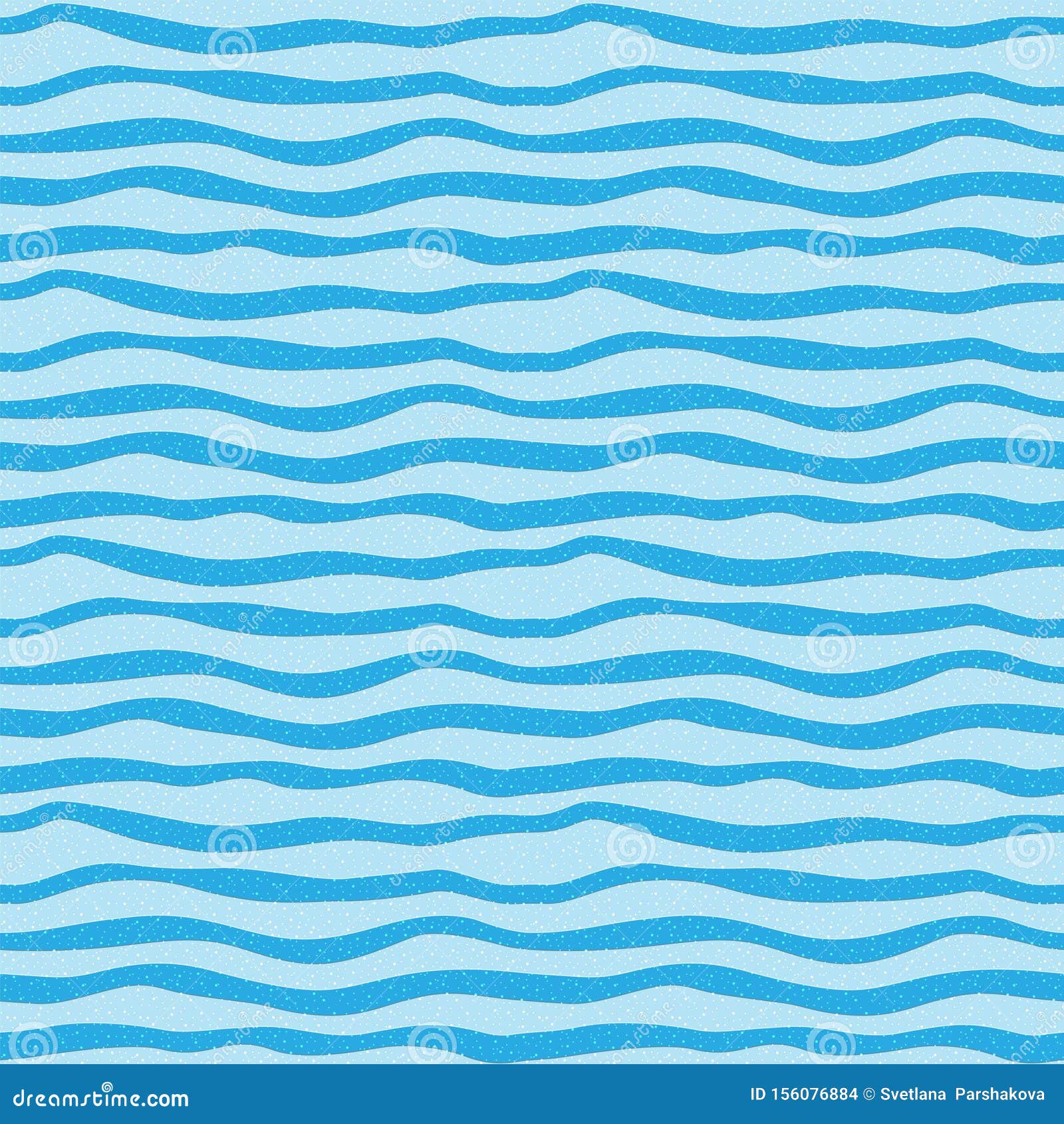 Seamless Pattern with Blue Wavy Stripes Stock Vector - Illustration of ...