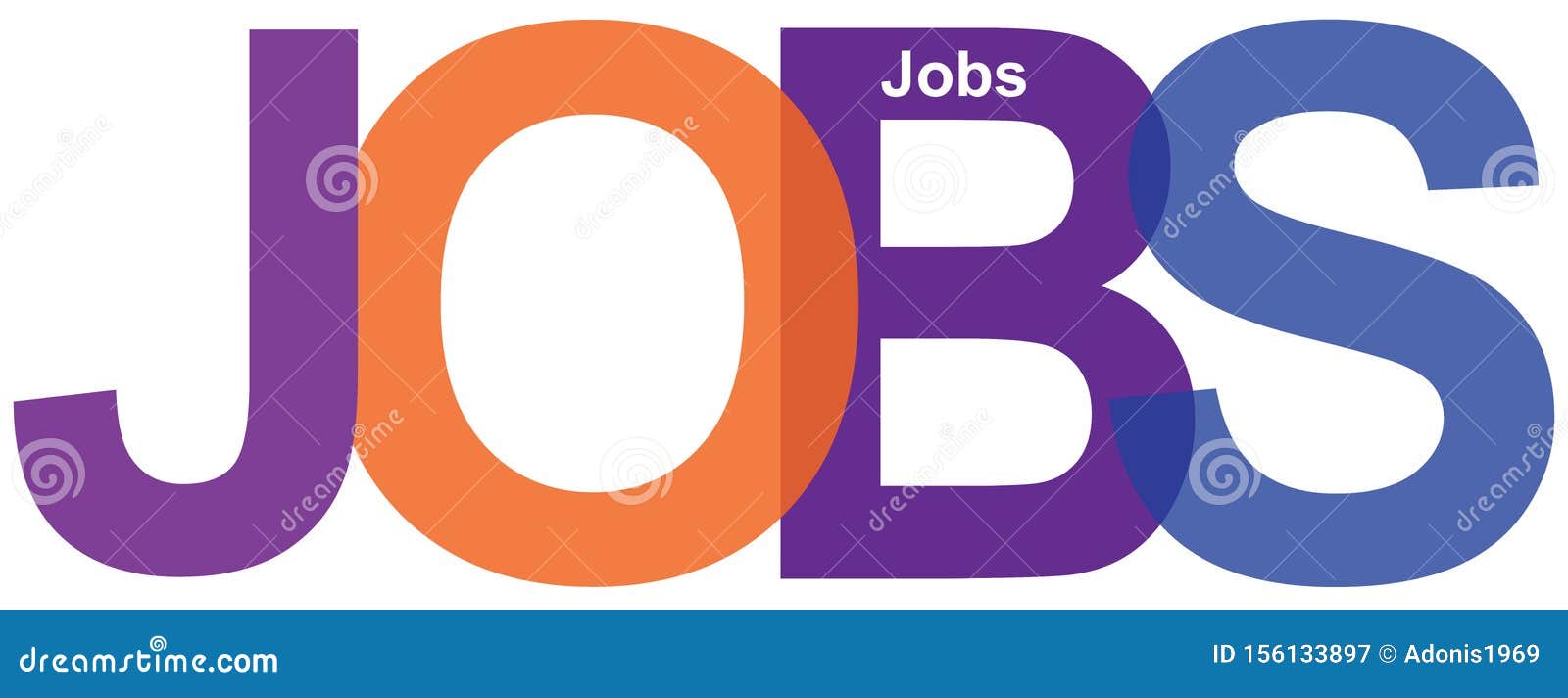 Colorful jobs word stock illustration. Illustration of jobs - 156133897