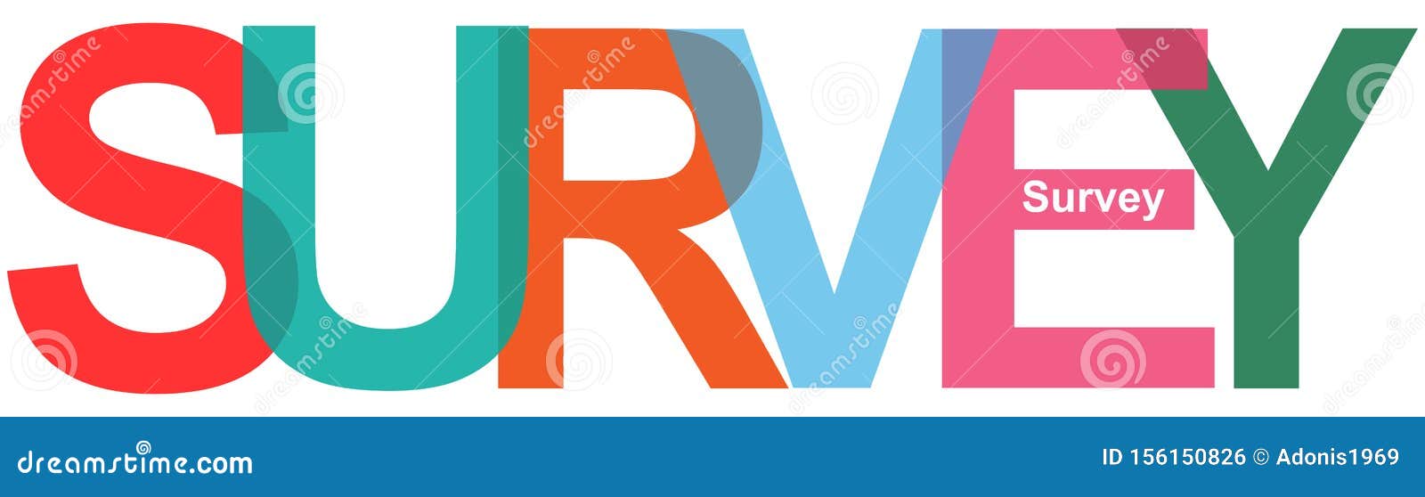 Colorful survey word stock illustration. Illustration of element ...