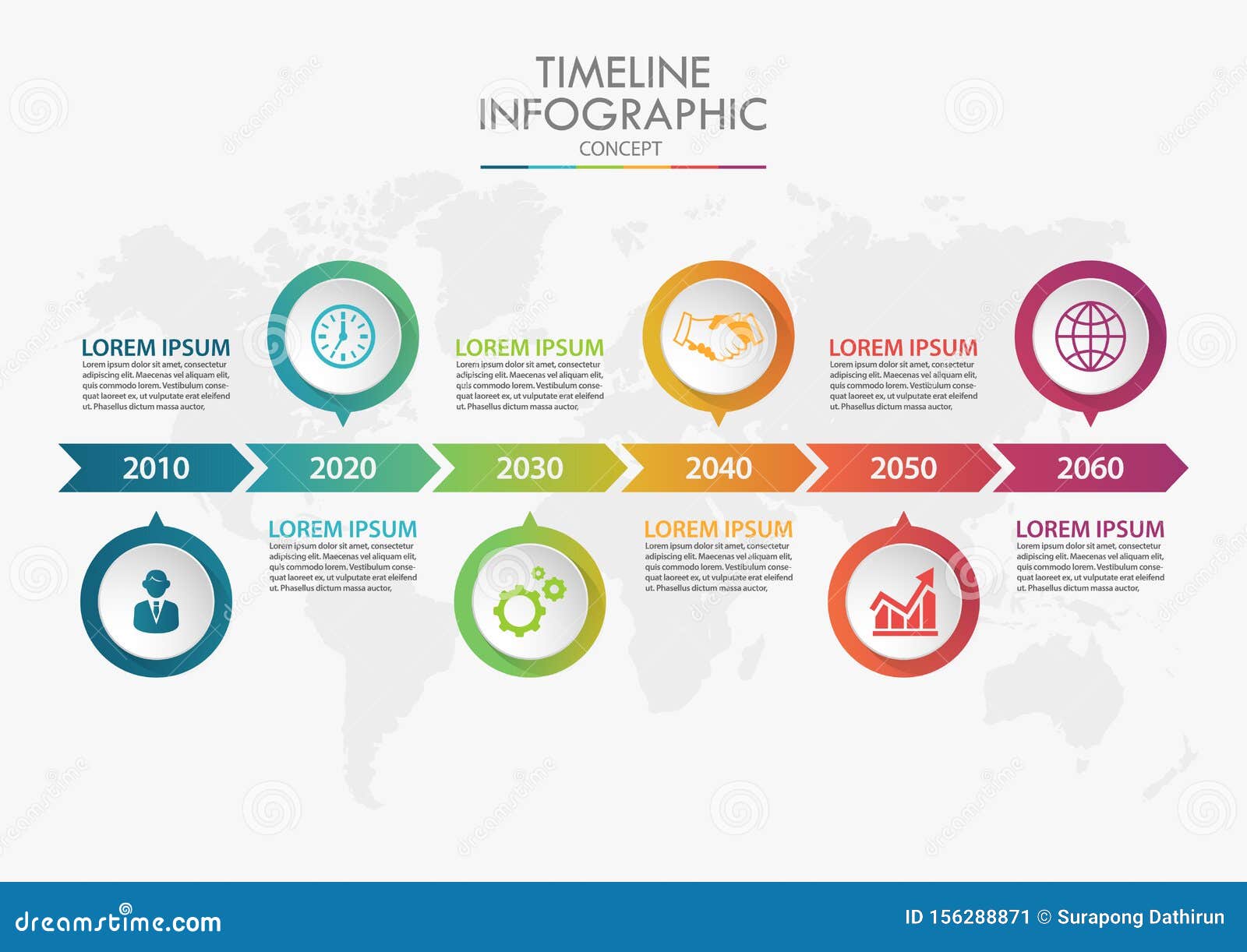 Business Data Visualization. Timeline Infographic Icons Designed for ...