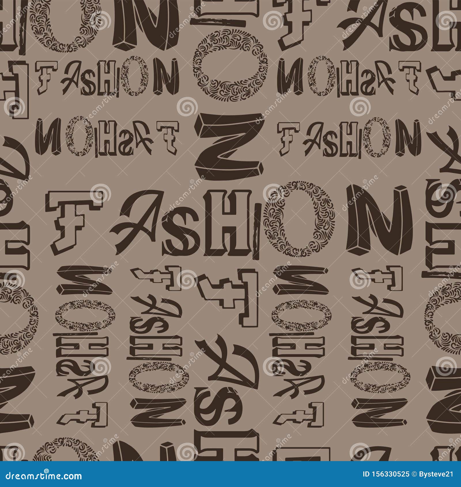 Trendy Fashion Fashion Text Design Pattern Stock Vector - Illustration ...